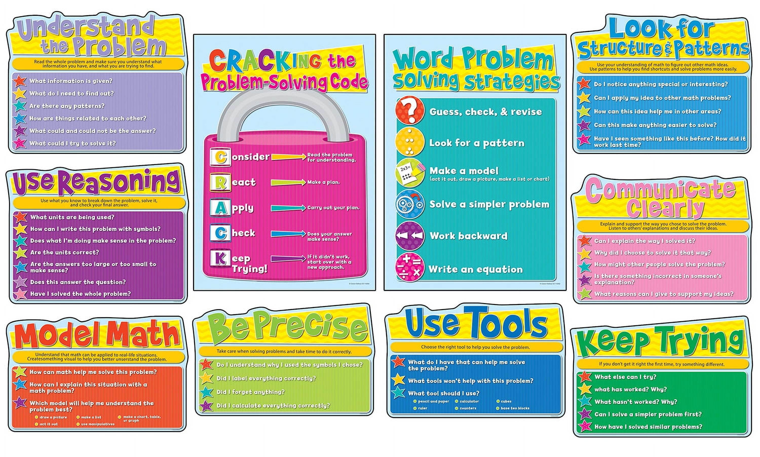 Carson Dellosa Common Core Math Strategies Bulletin Board Set Grade K-2 ...