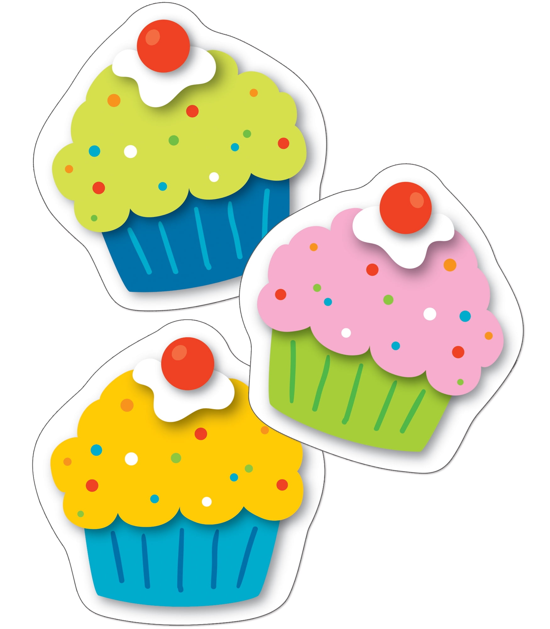 Carson Dellosa Cupcakes Assorted Mini Cutouts (36 cut-outs) - Walmart.com