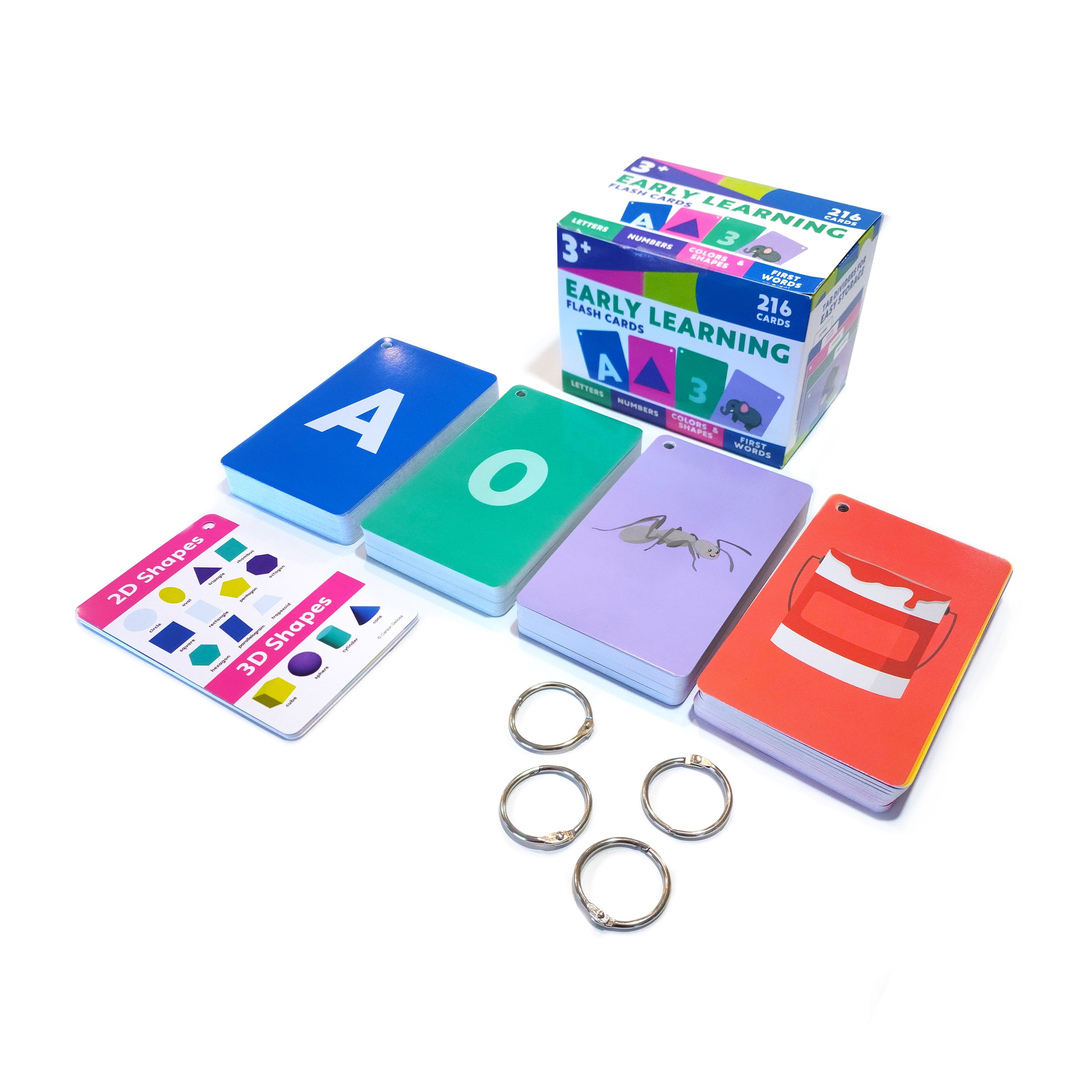 Carson Dellosa Early Learning Flash Card Box Set (216 cards, 4 book ...