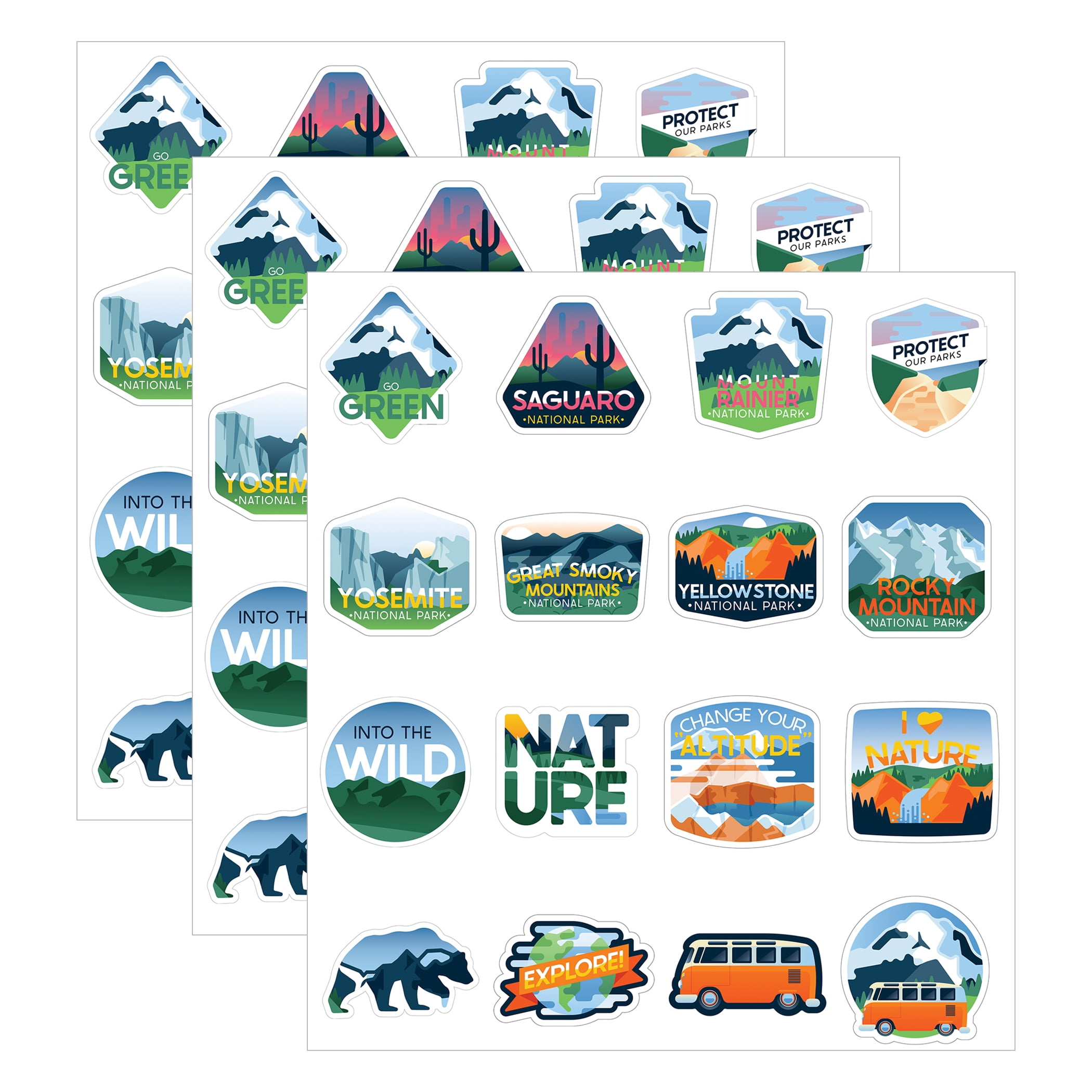 Carson Dellosa Education Adventure Vinyl Stickers, 100 Per Pack, 3 ...