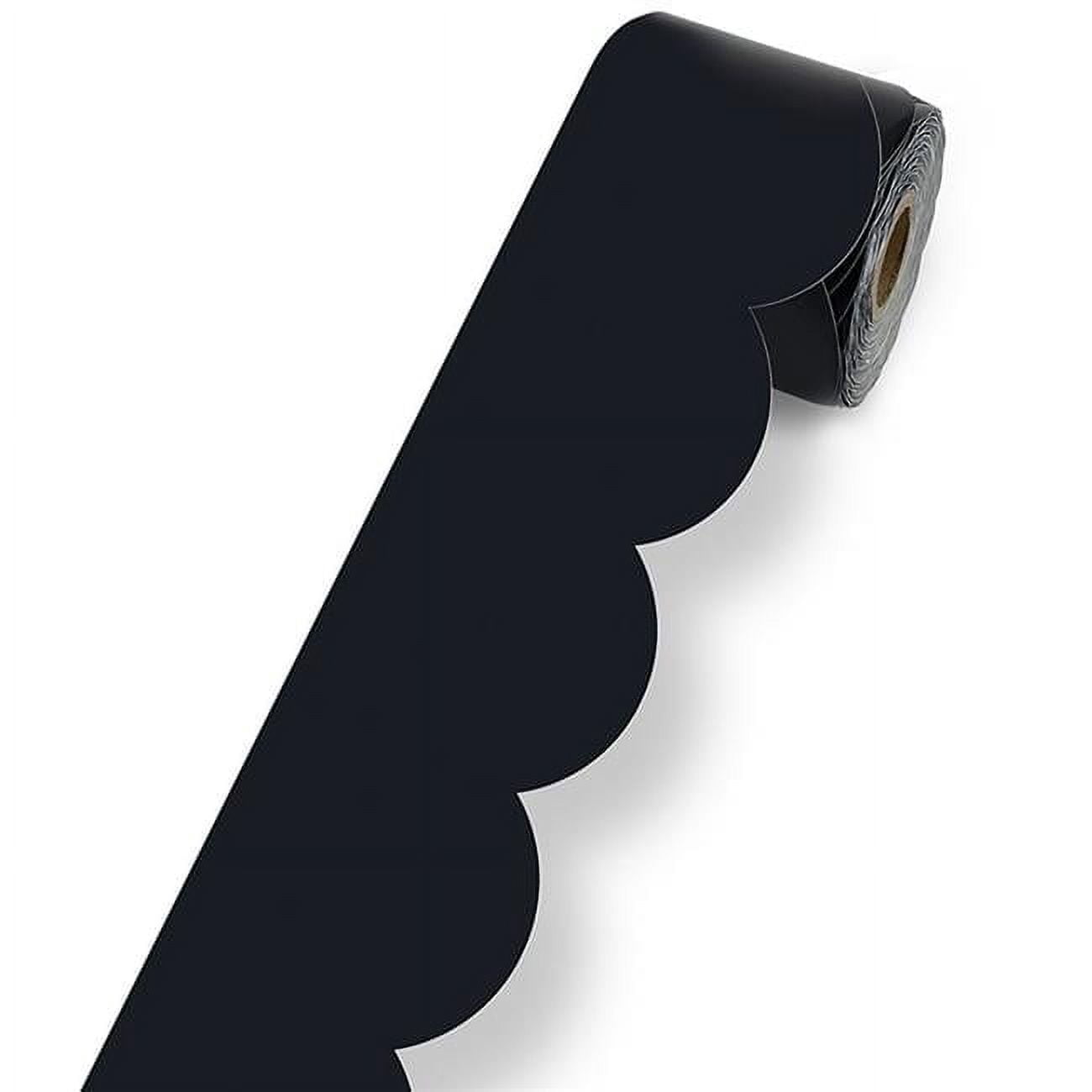 Carson Dellosa Education Black Rolled Scalloped Bulletin Board Borders ...