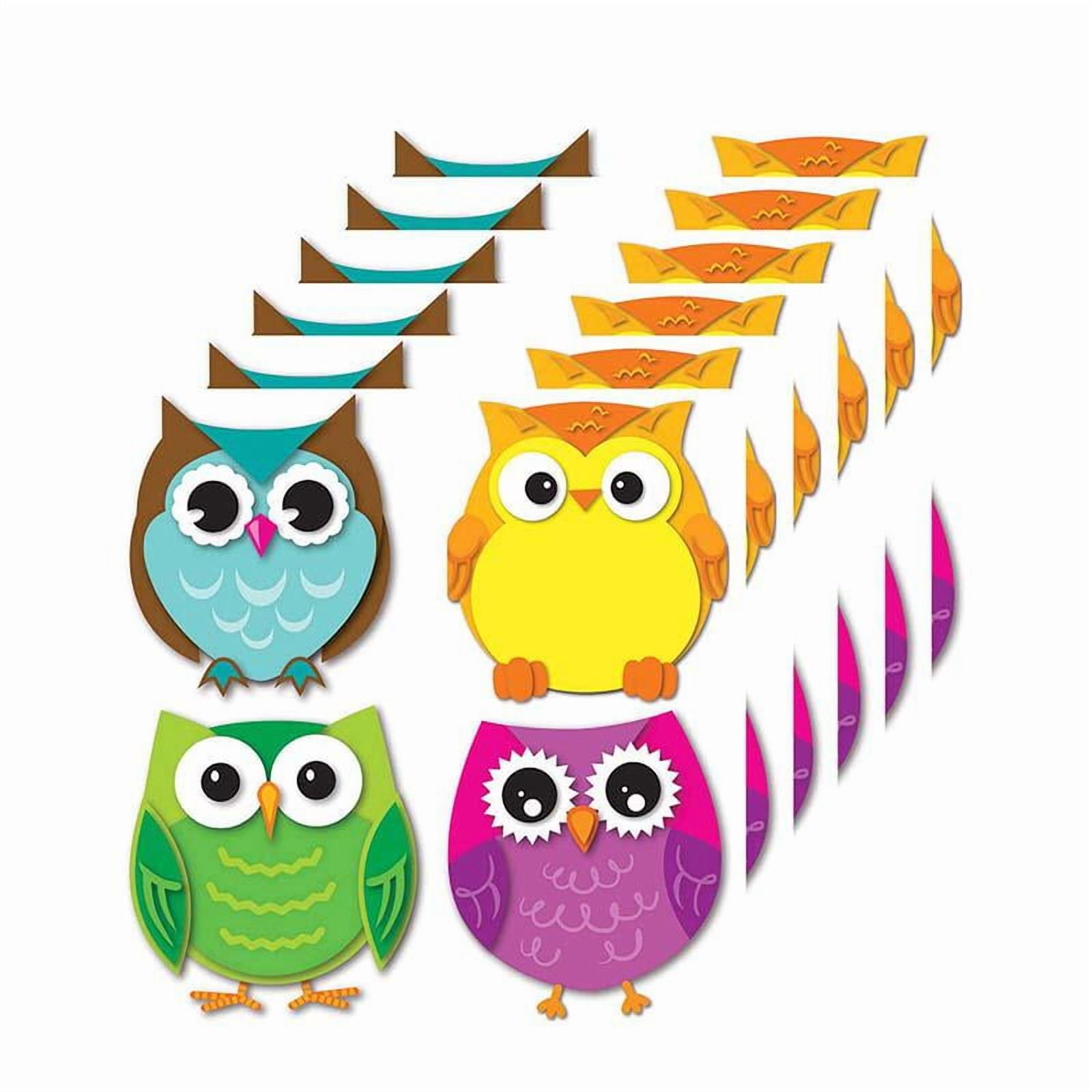 Carson Dellosa Education Colorful Owls Mini Cut-Outs, 36 Per Pack, 6 ...