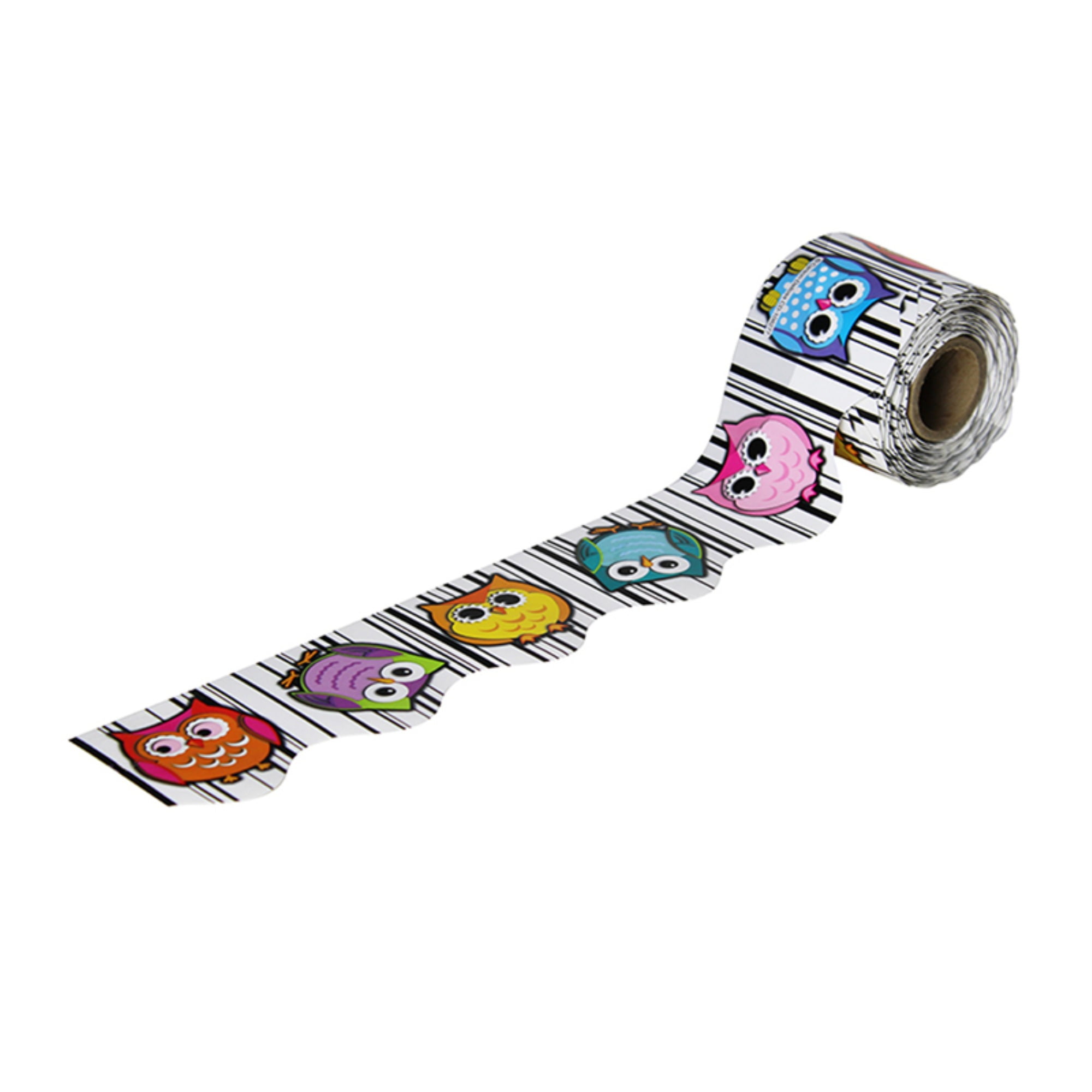 Carson Dellosa Education Cdp108277 Colorful Owls Scalloped Border 1