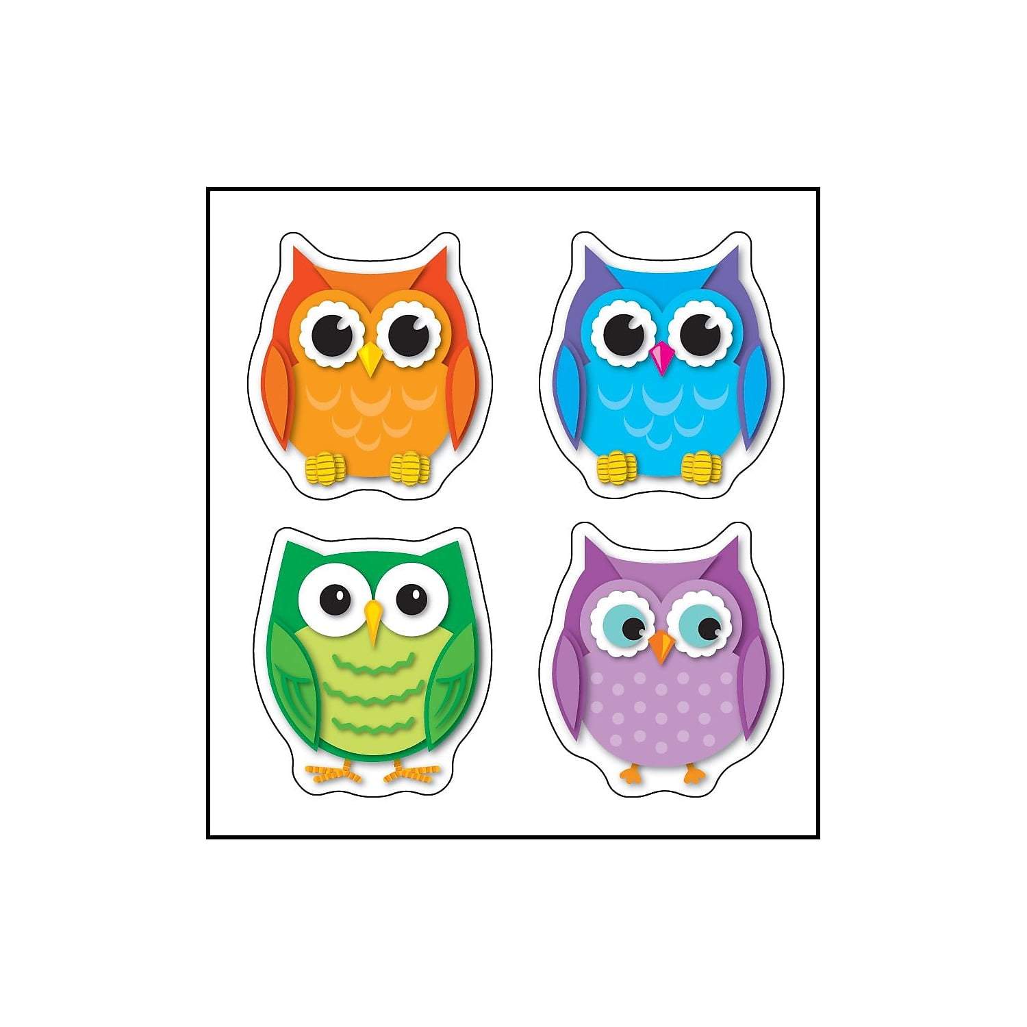 Carson Dellosa Education Colorful Owls Shape Stickers (72) - Walmart.com