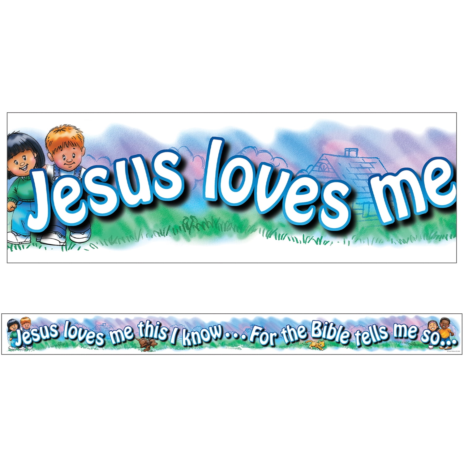 Jesus Loves Me Bulletin Board Border [CD3302] - Walmart.com