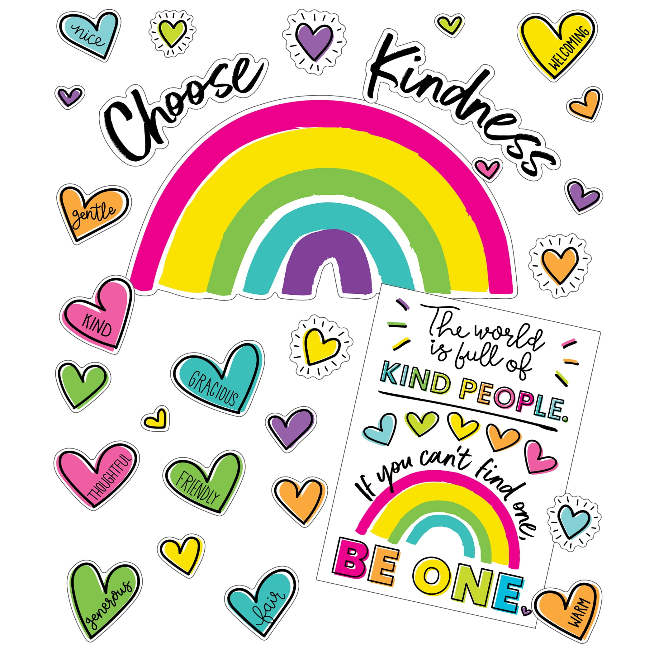 Carson Dellosa Education Kind Vibes Choose Kindness Bulletin Board Set ...