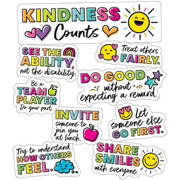 Carson Dellosa Education Kind Vibes Kindness Counts Mini Bulletin Board ...