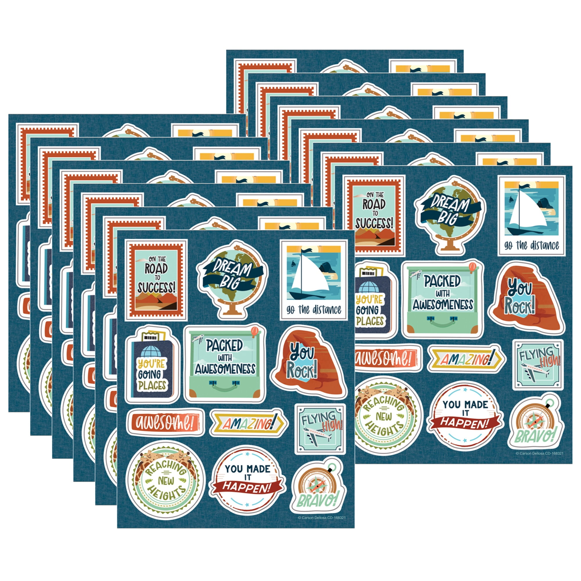 Carson Dellosa Education Let's Explore Motivators Motivational Stickers ...