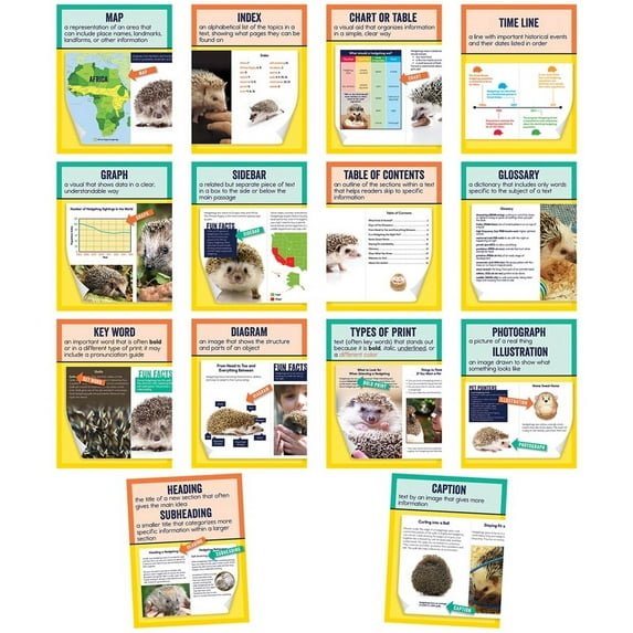 Carson Dellosa Education Mini Posters: Nonfiction Text Features Poster ...