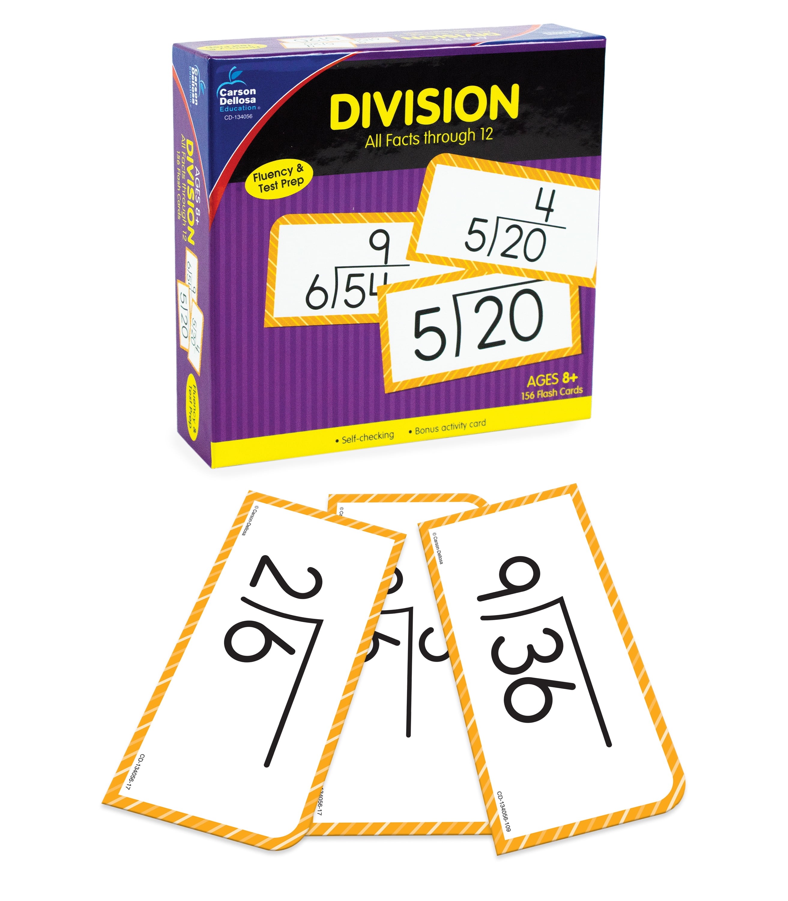 Division All Facts through 12 Flash Cards (Cards) - Walmart.com