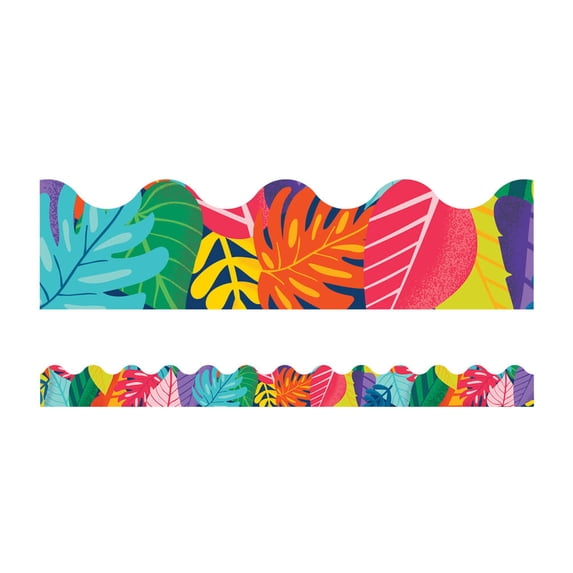 Carson Dellosa Education One World Colorful Leaves Scalloped Borders ...