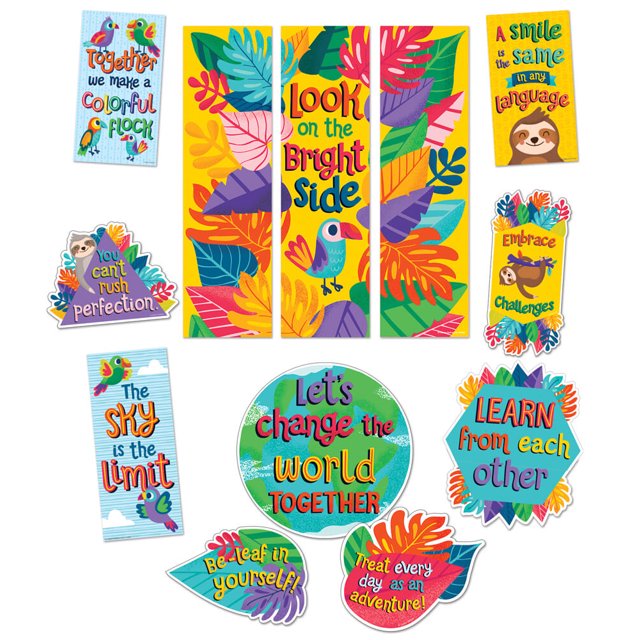 Carson Dellosa Education One World Motivational Mini Bulletin Board Set