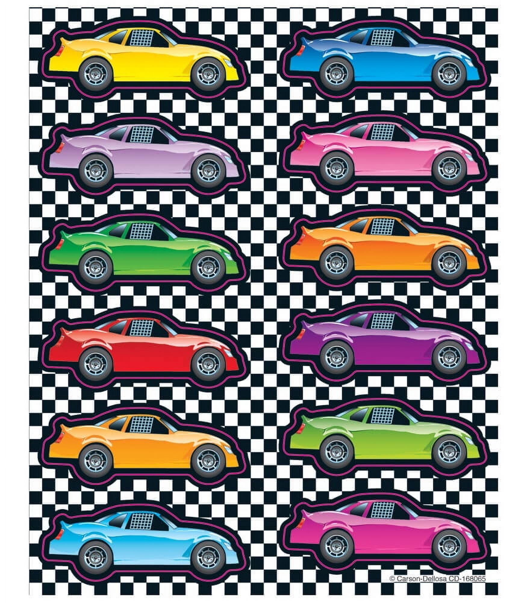 Carson Dellosa Education Race Cars Shape Stickers (72) - Walmart.com