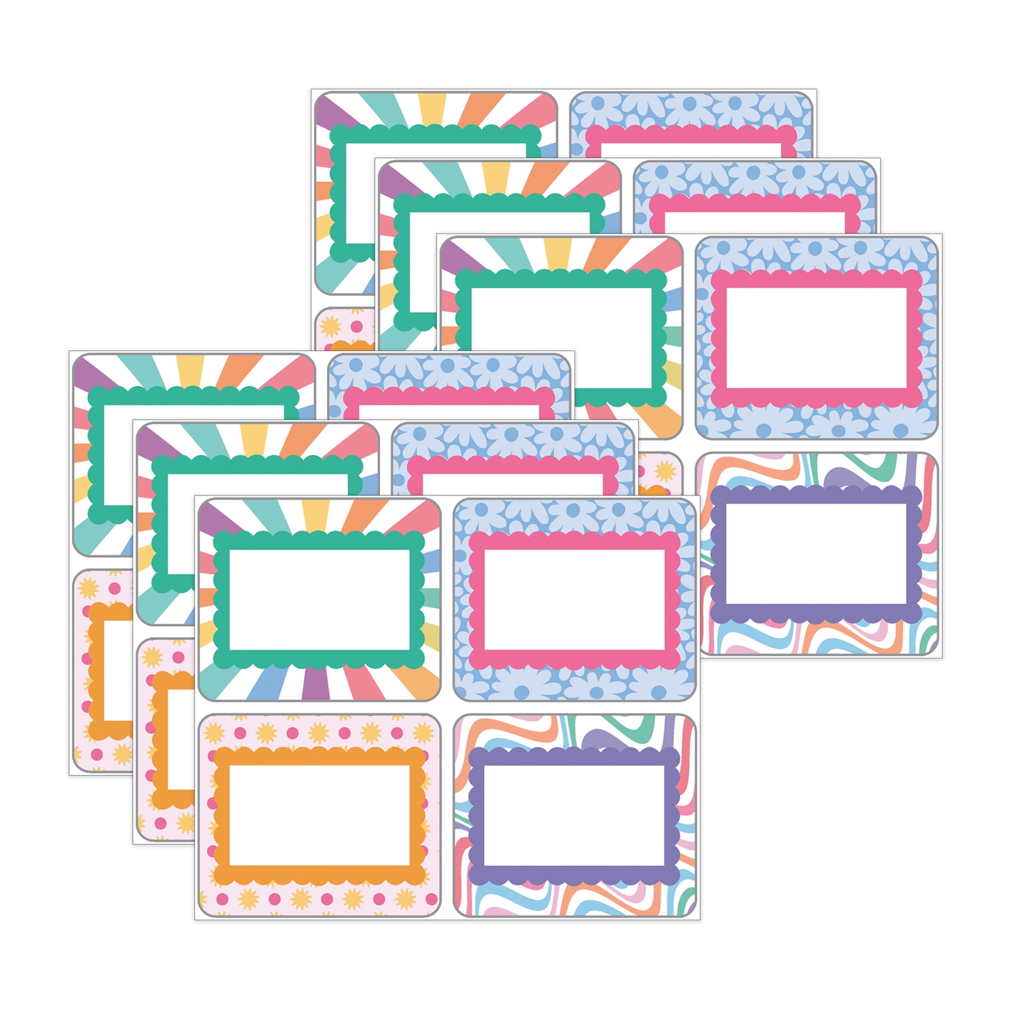 Carson Dellosa Education Retro Remix Name Tags, 40 Per Pack, 6 Packs ...