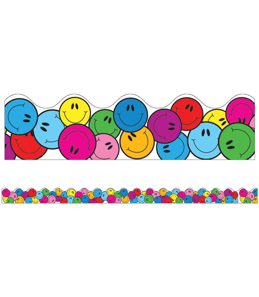 Carson Dellosa Education Smiley Faces Scalloped Borders (13) - Walmart.com