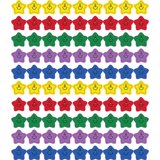 Carson Dellosa Education Smiling Stars Chart Seals (810) - Walmart.com