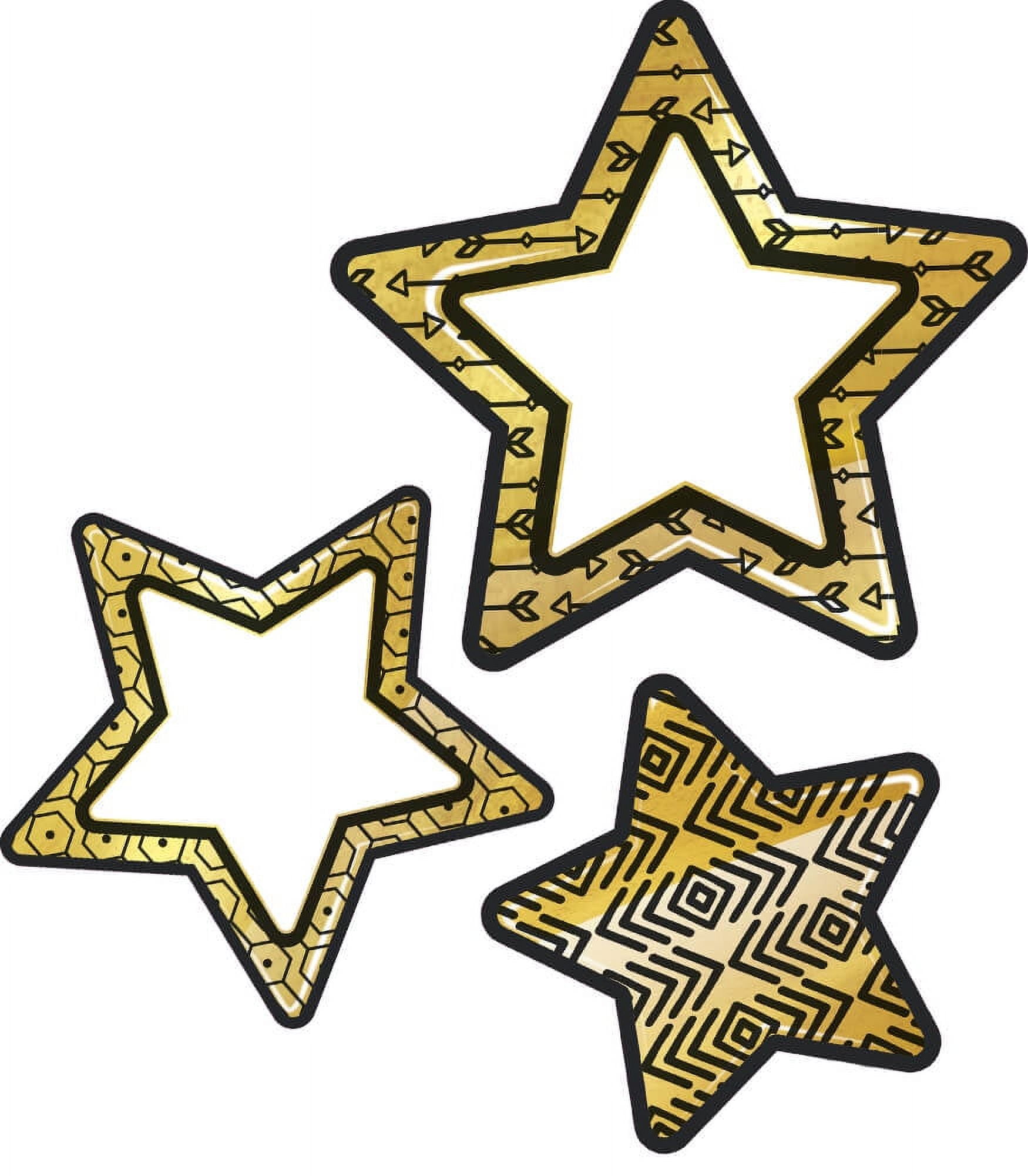 Carson Dellosa Education Sparkle And Shine Black And Gold Stars Cut
