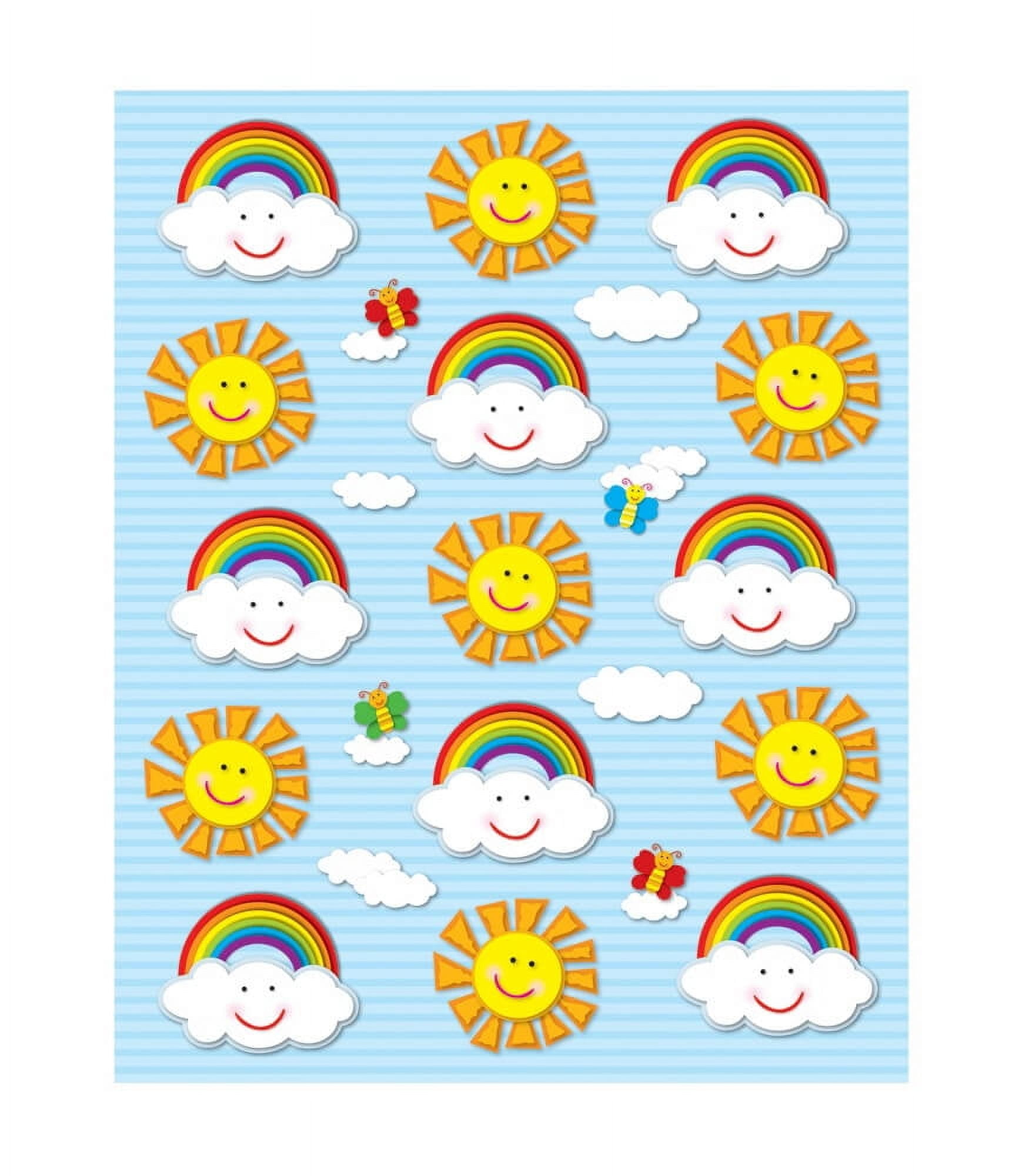 Carson Dellosa Education Suns & Rainbows Shape Stickers (90) - Walmart.com