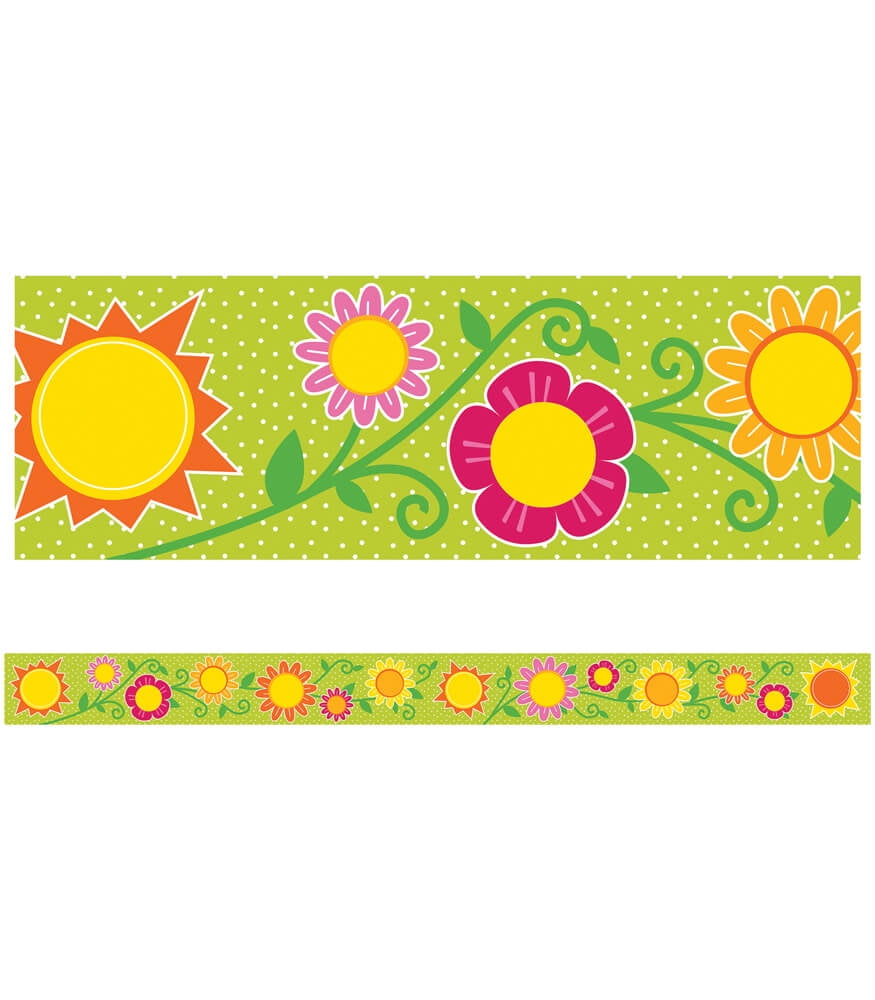 Carson Dellosa Education Sunshine & Flowers Straight Borders (12 ...