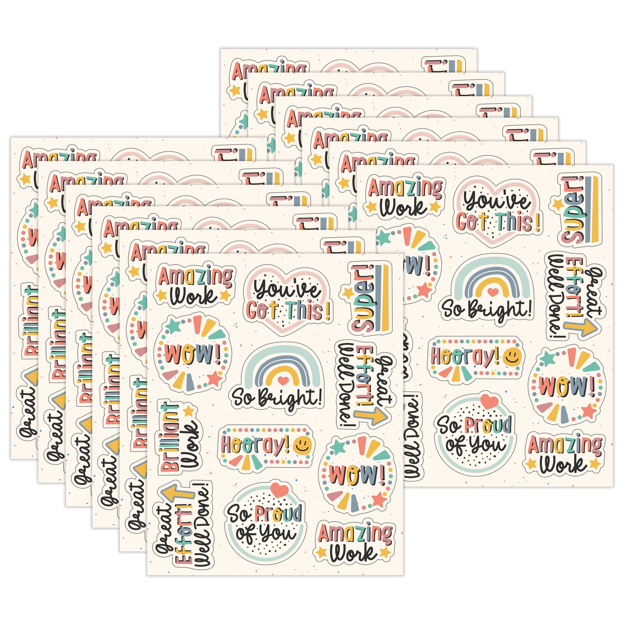 Carson Dellosa Education We Belong Motivators Shape Stickers, 72 Per ...