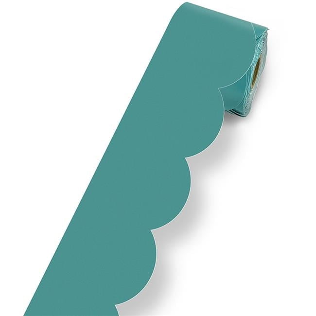 Carson Dellosa Education We Belong Teal Rolled Scalloped Bulletin Board ...