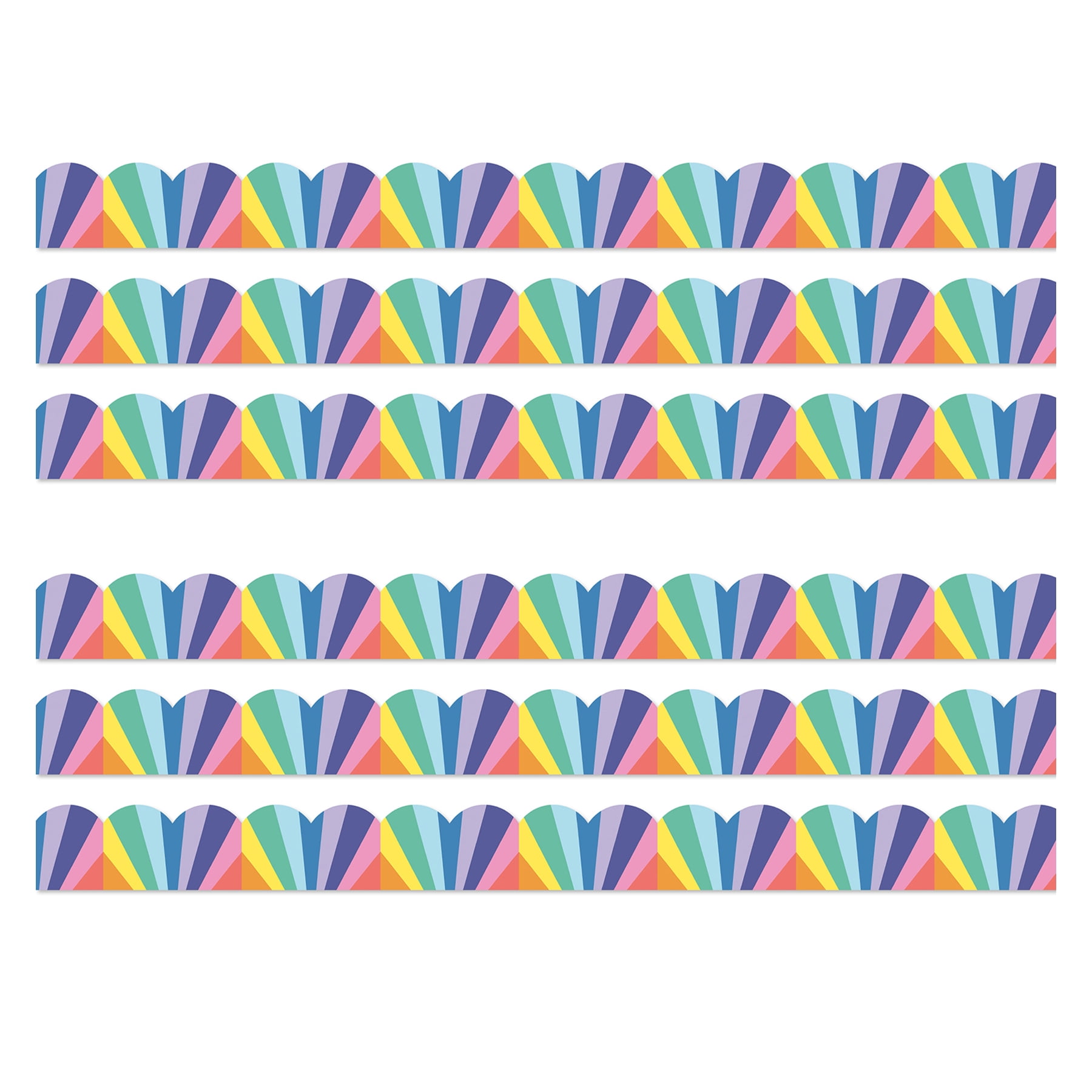 Carson Dellosa Education We Stick Together Rainbow Burst Scalloped ...