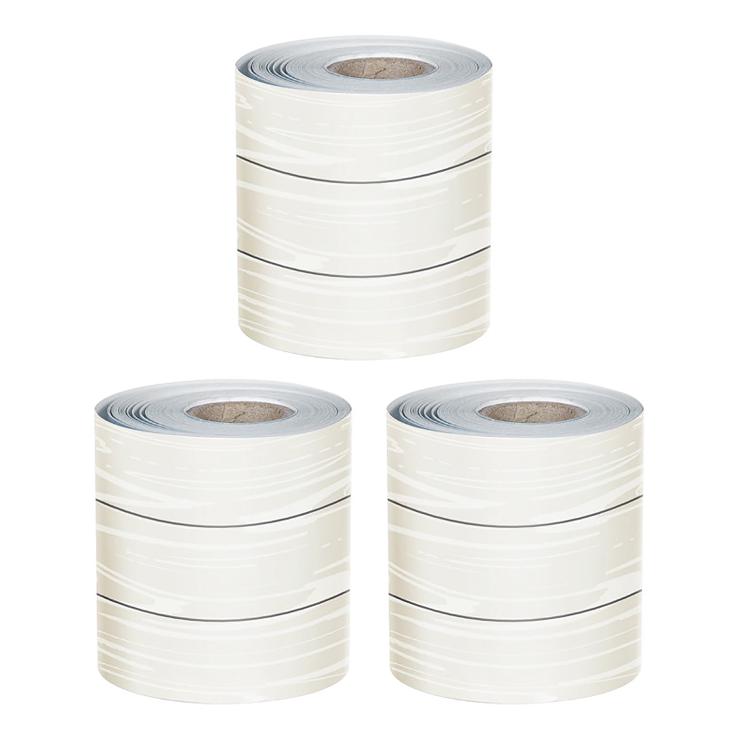 Carson Dellosa Education White Wood Grain Rolled Straight Borders, 65 ...
