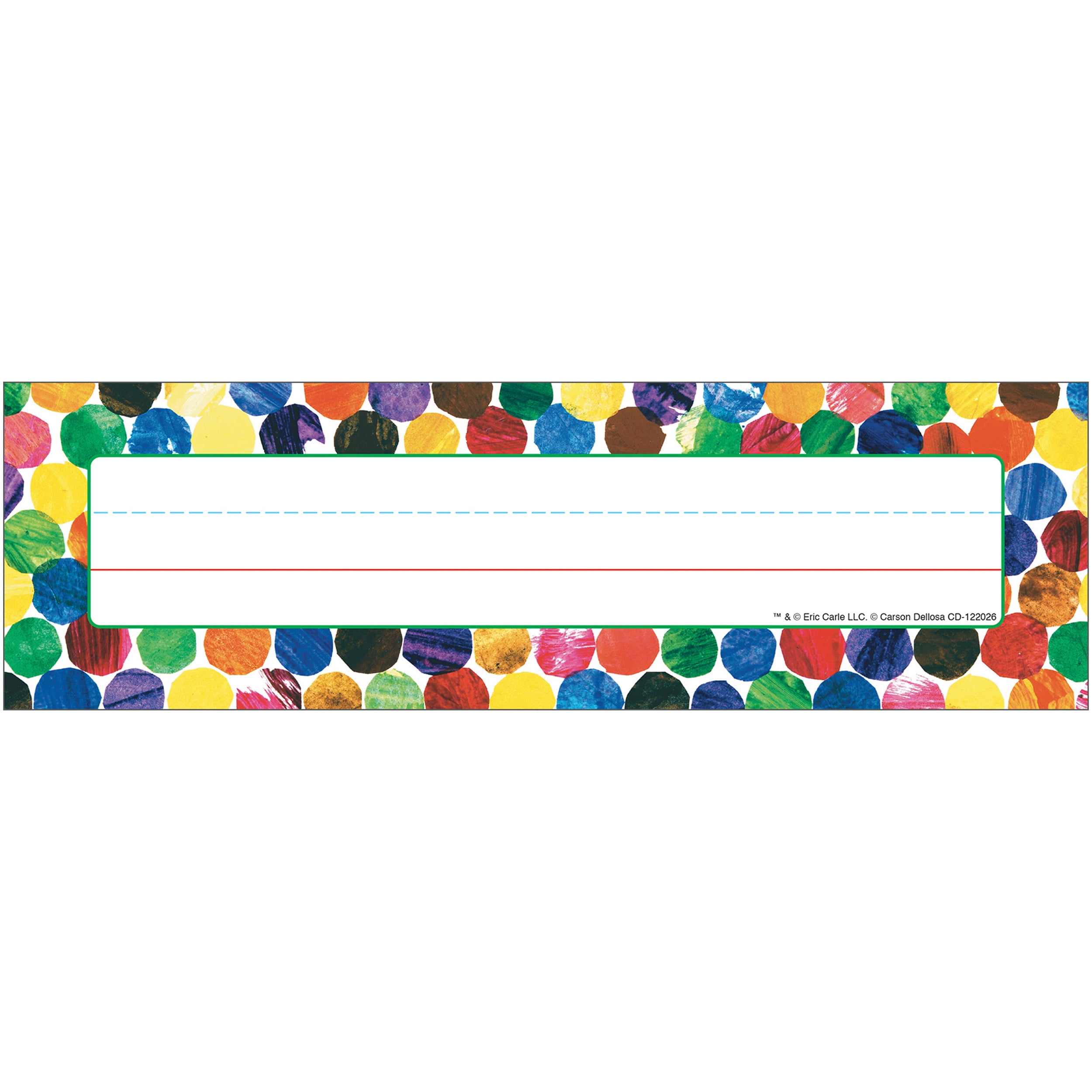Carson Dellosa Eric Carle Dots Name Plates (36 desk nameplates ...