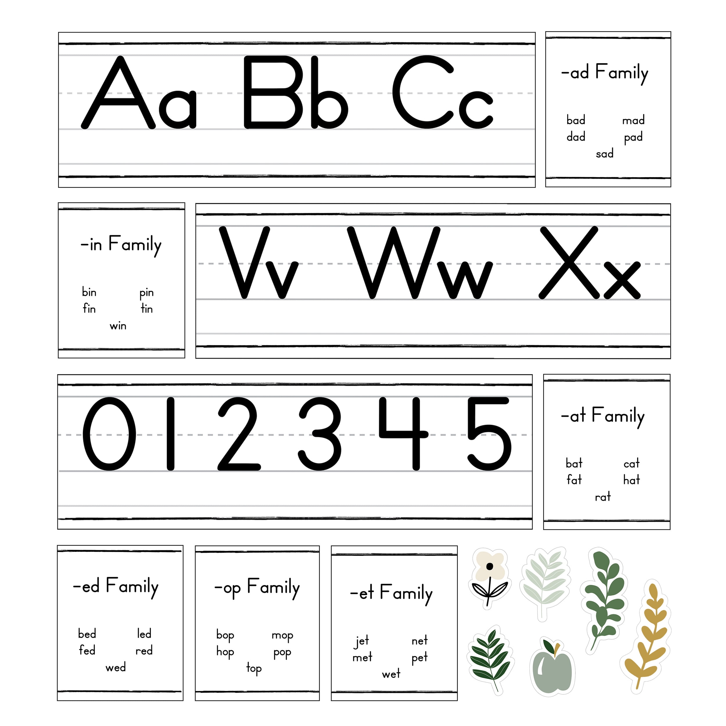 Carson Dellosa Farmhouse Alphabet Line: Manuscript Bulletin Board Set ...