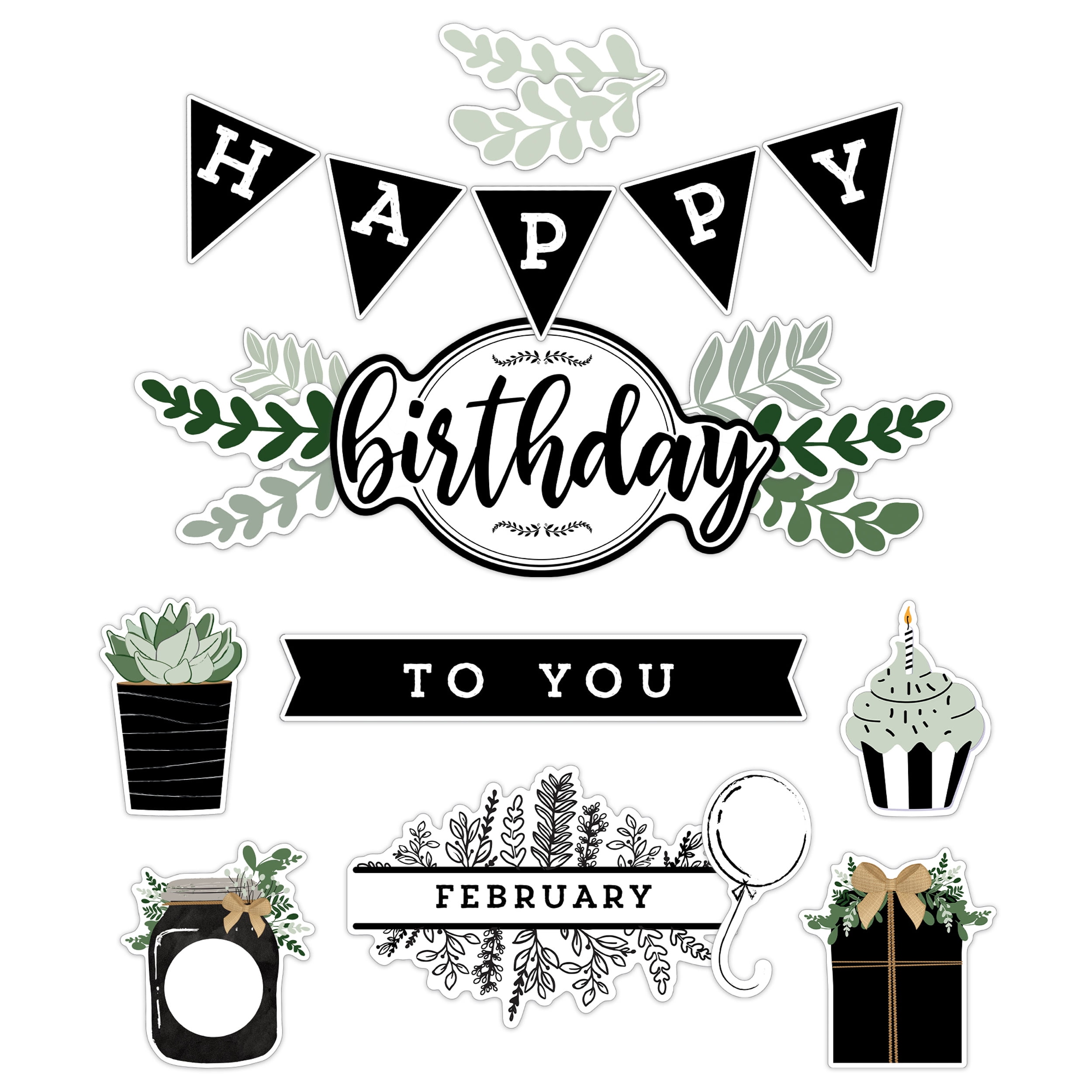 Carson Dellosa Farmhouse Birthday Bulletin Board Set (62 pieces ...