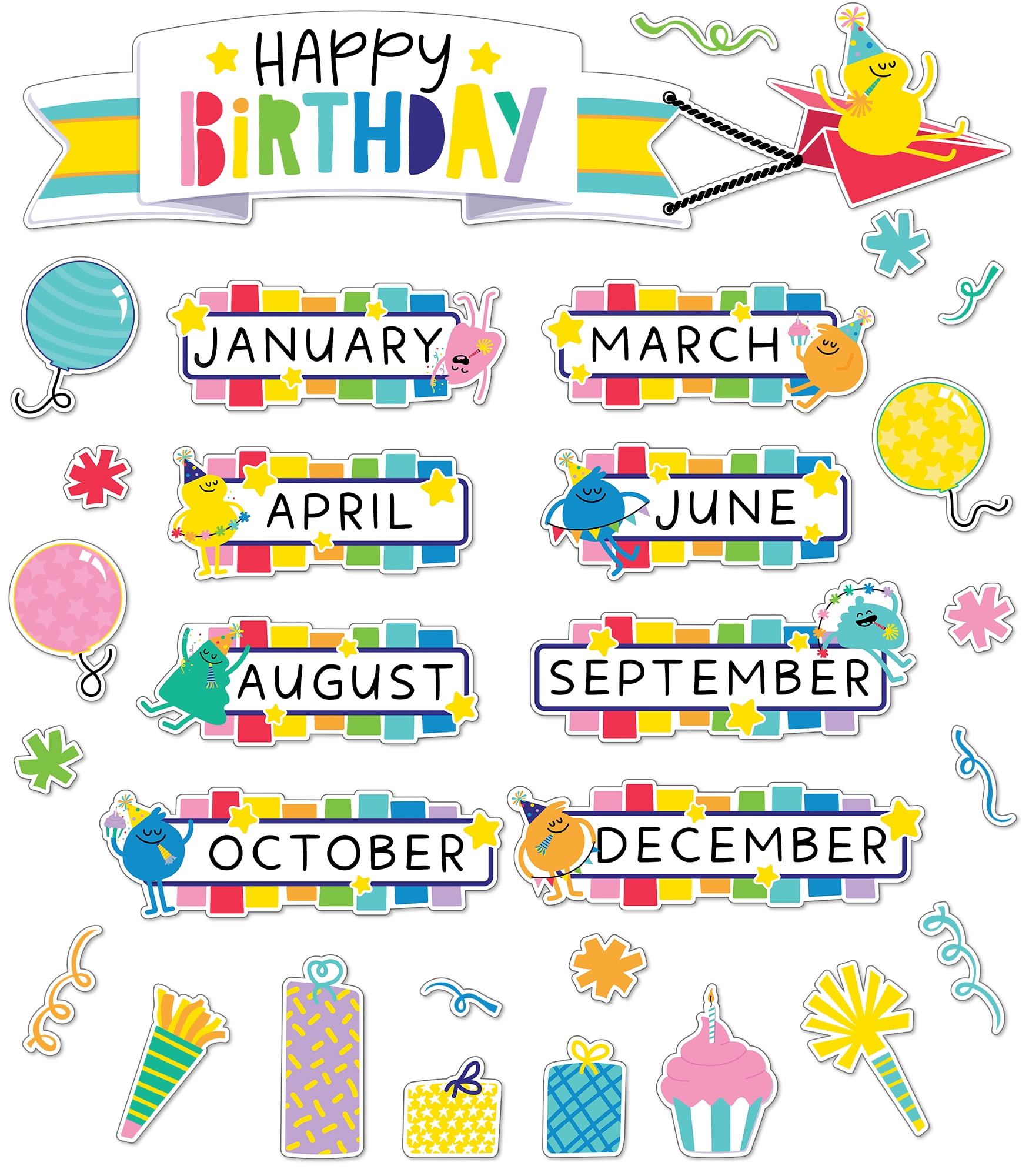 Carson Dellosa Happy Place Birthday Bulletin Board Set (73 pieces ...
