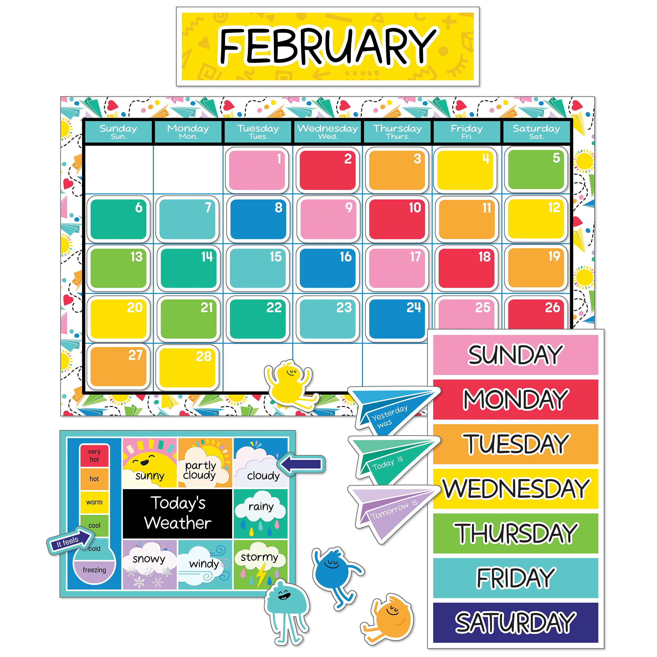 Carson Dellosa Happy Place Calendar Bulletin Board Set (139 pieces ...