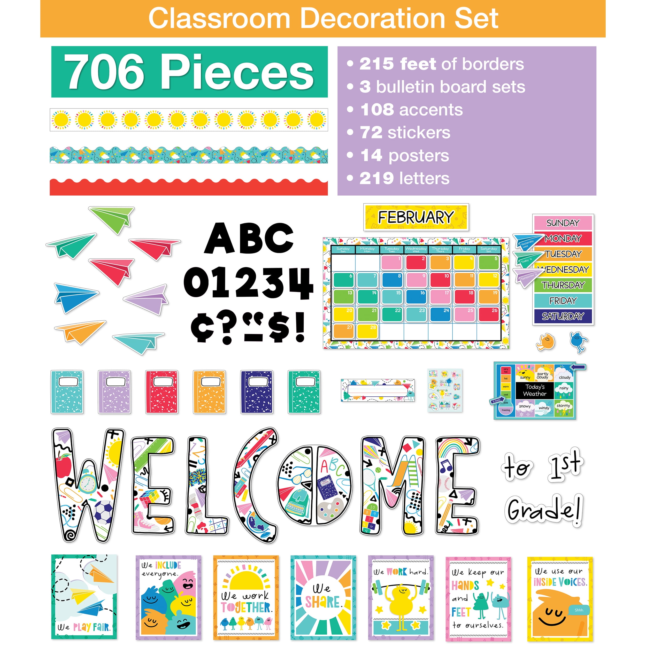 Carson Dellosa Happy Place Classroom Collection (706 pieces) - Walmart.com