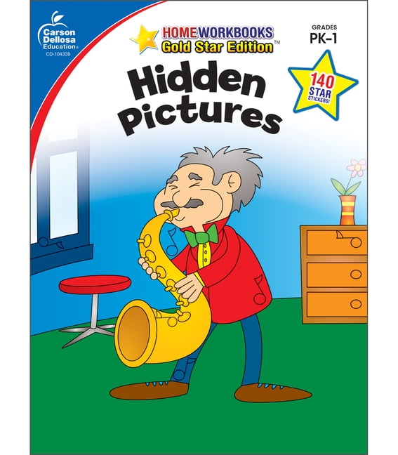 Carson Dellosa Home Workbooks Hidden Pictures Activity Book Grade PK-1 ...