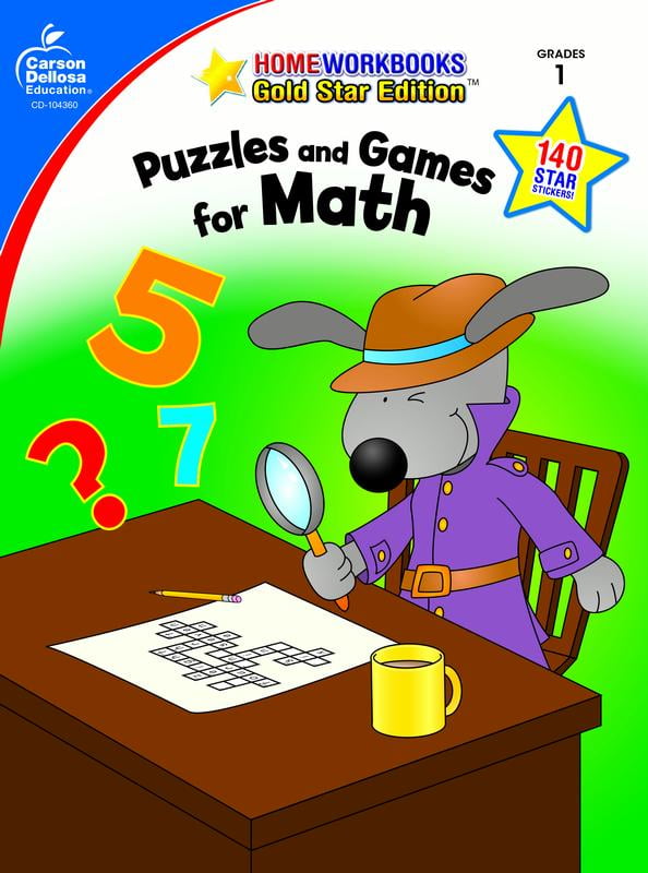 Carson Dellosa Home Workbooks Puzzles and Games for Math Activity Book ...
