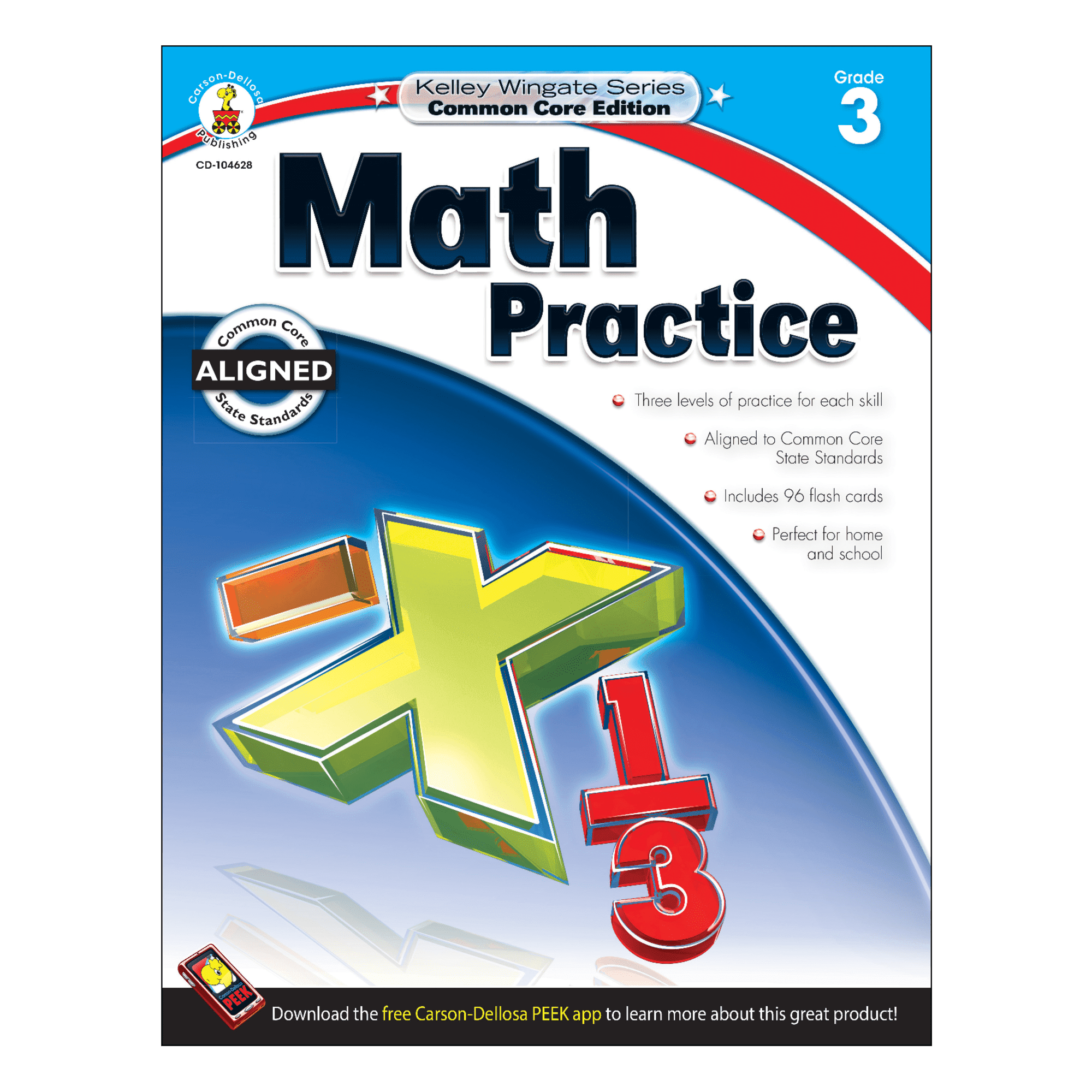 Carson-Dellosa Kelley Wingate Math Practice Workbook, Grade 3 - Walmart.com