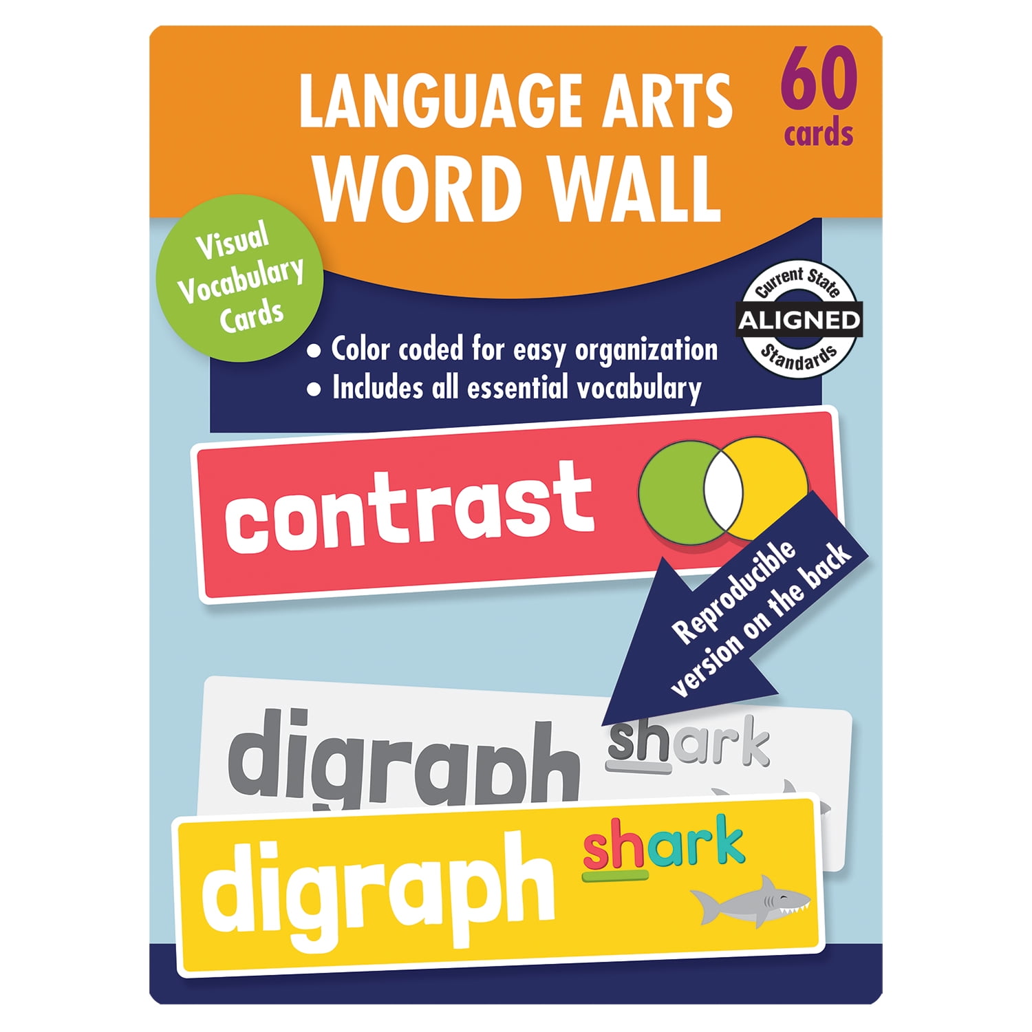 Carson Dellosa Language Arts Word Wall Bulletin Board Set (60 cards ...