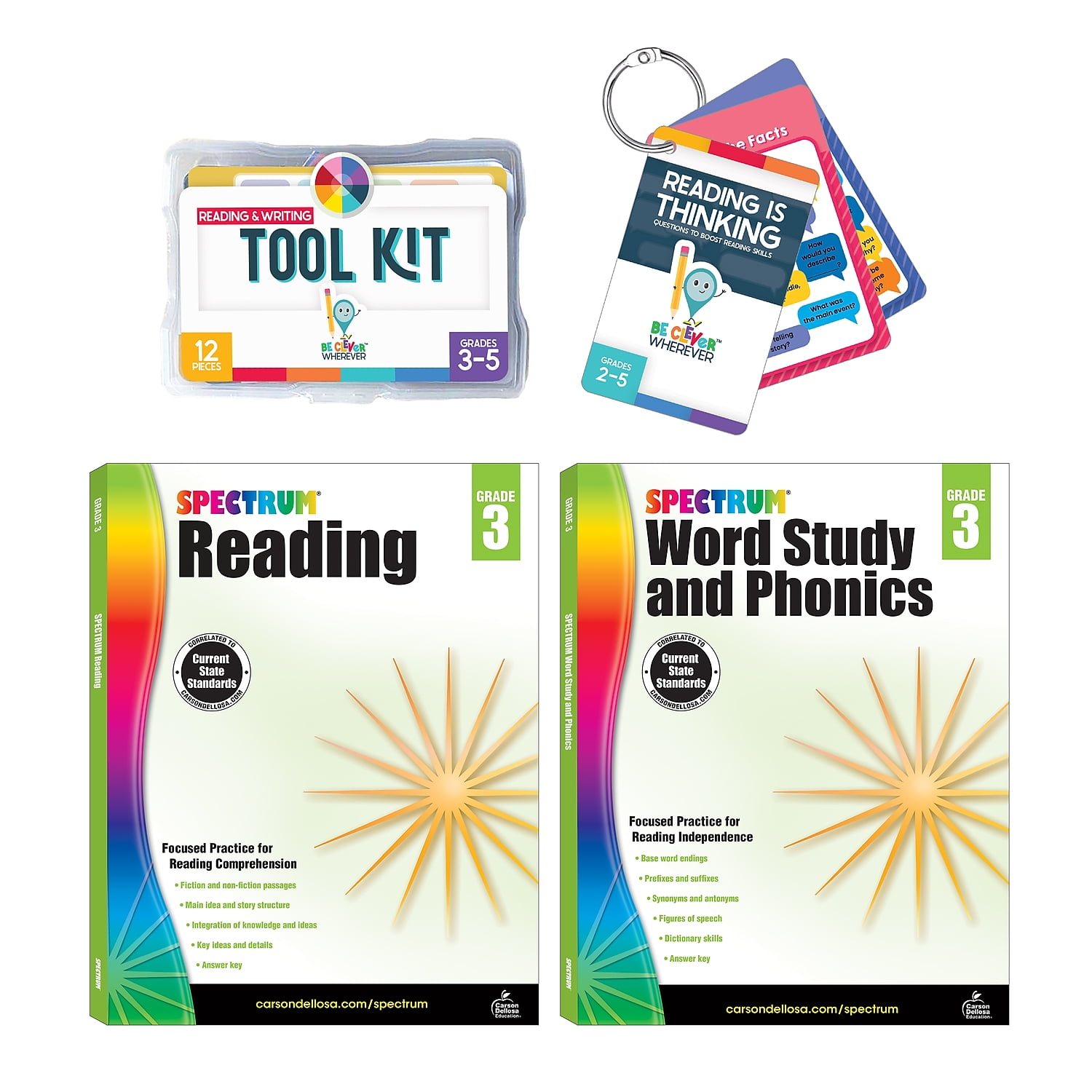 Carson-Dellosa Learning Kit Literacy Student Bundle Grade 3 4/Pack ...