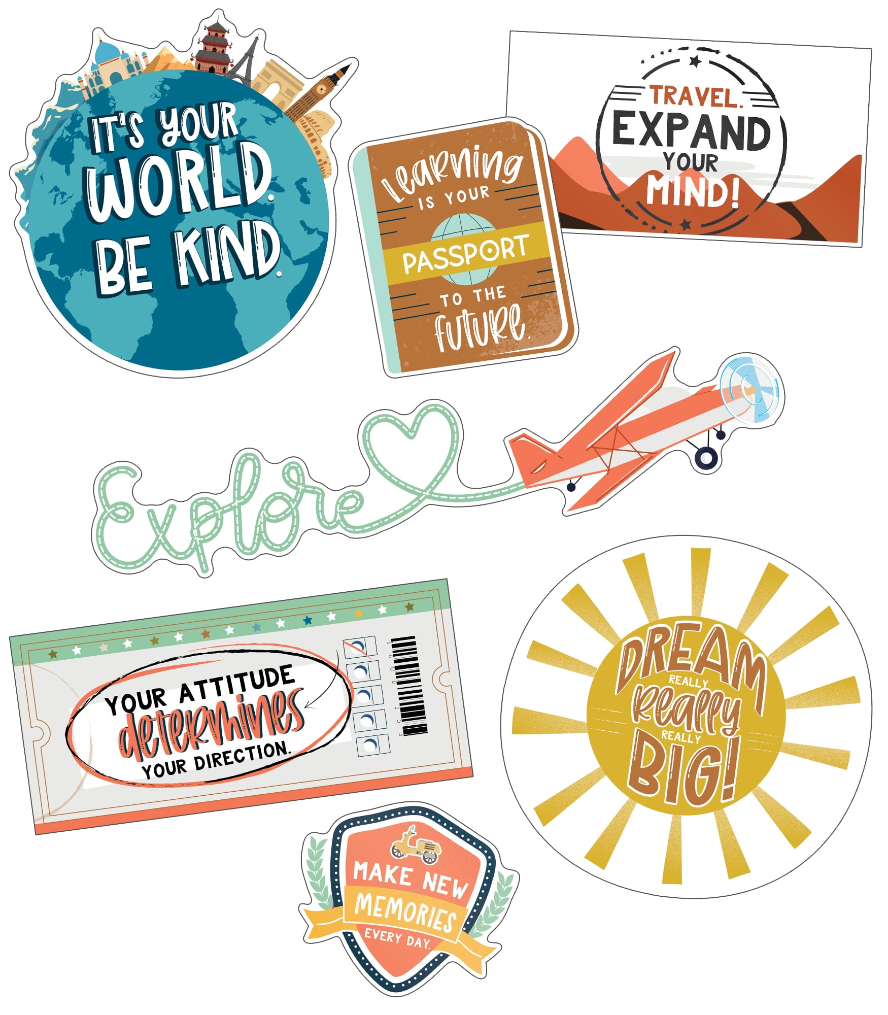 Carson Dellosa Let's Explore Motivational Mini Bulletin Board Set (16 ...