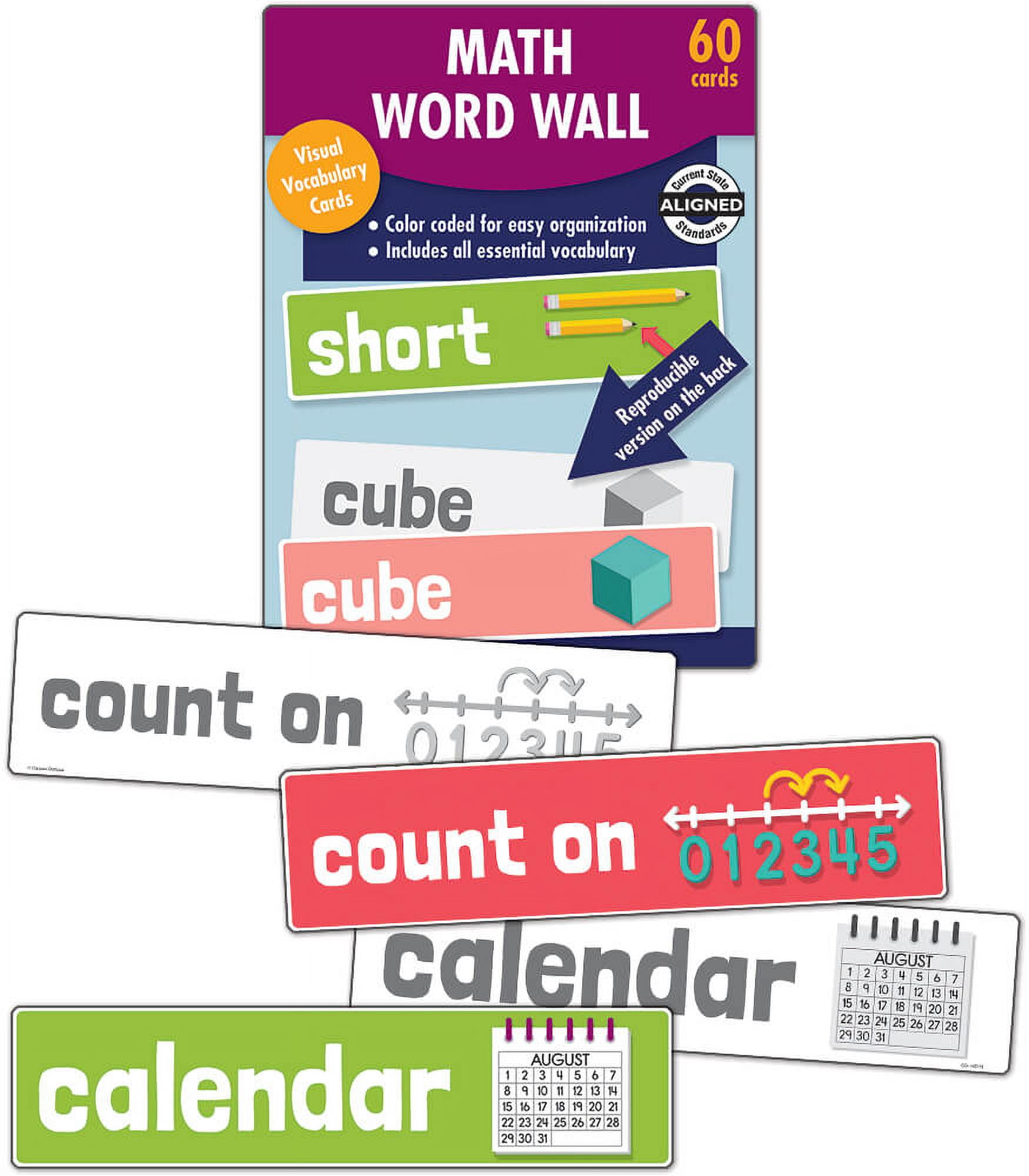 Carson Dellosa Math Word Wall Bulletin Board Set (60 cards) Grade K ...