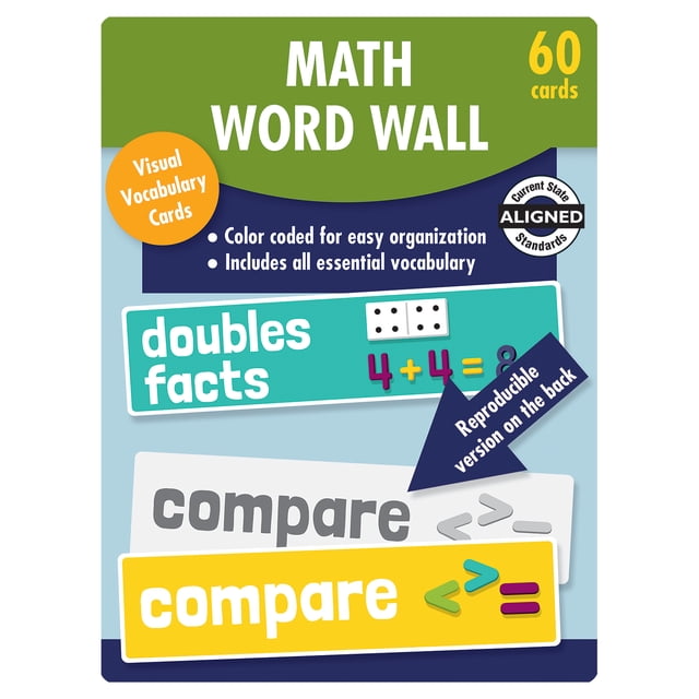 Carson Dellosa Math Word Wall Learning Cards Grade 1 (60 cards ...