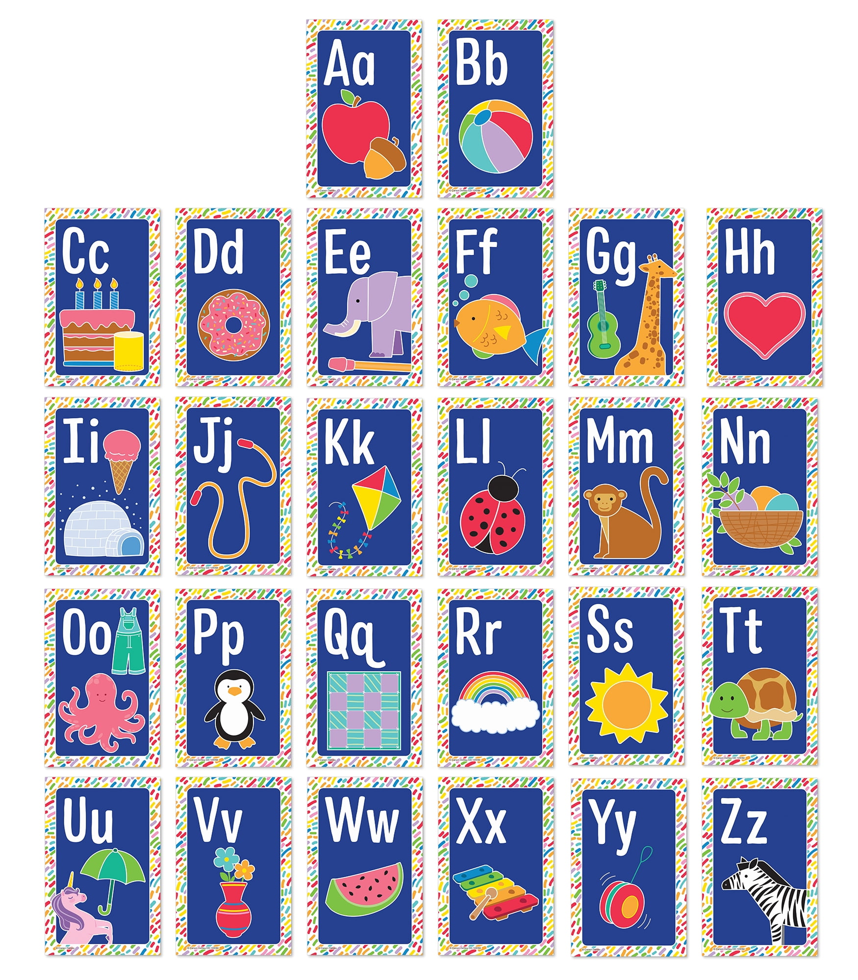 Carson Dellosa Mini Posters Alphabet Cards Poster Set 26 Mini Posters