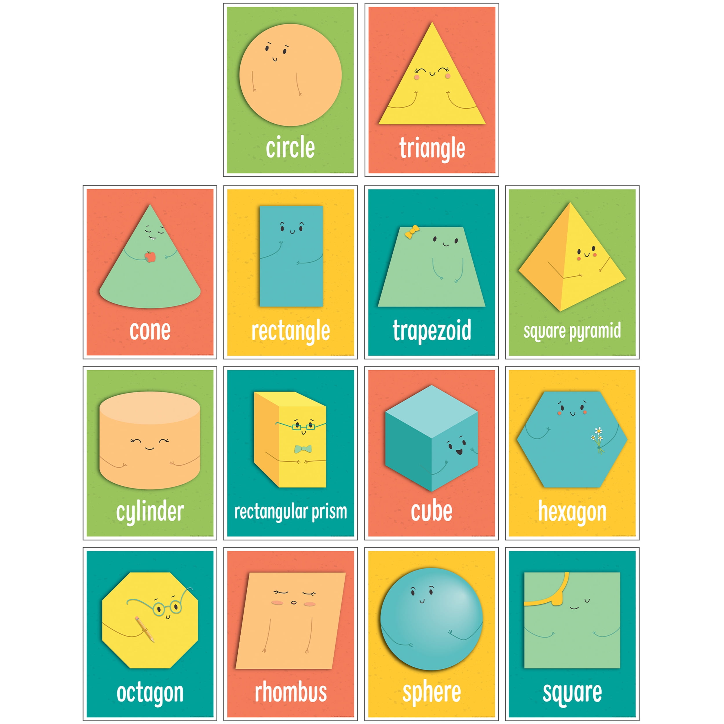 Carson Dellosa Mini Posters: Shapes Poster Set (14 pieces) Grade K-2 ...