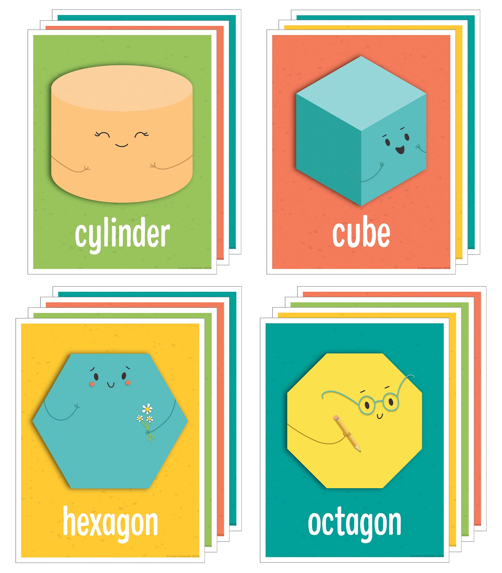 Carson Dellosa Mini Posters: Shapes Poster Set Grade K-2 (14 pieces ...