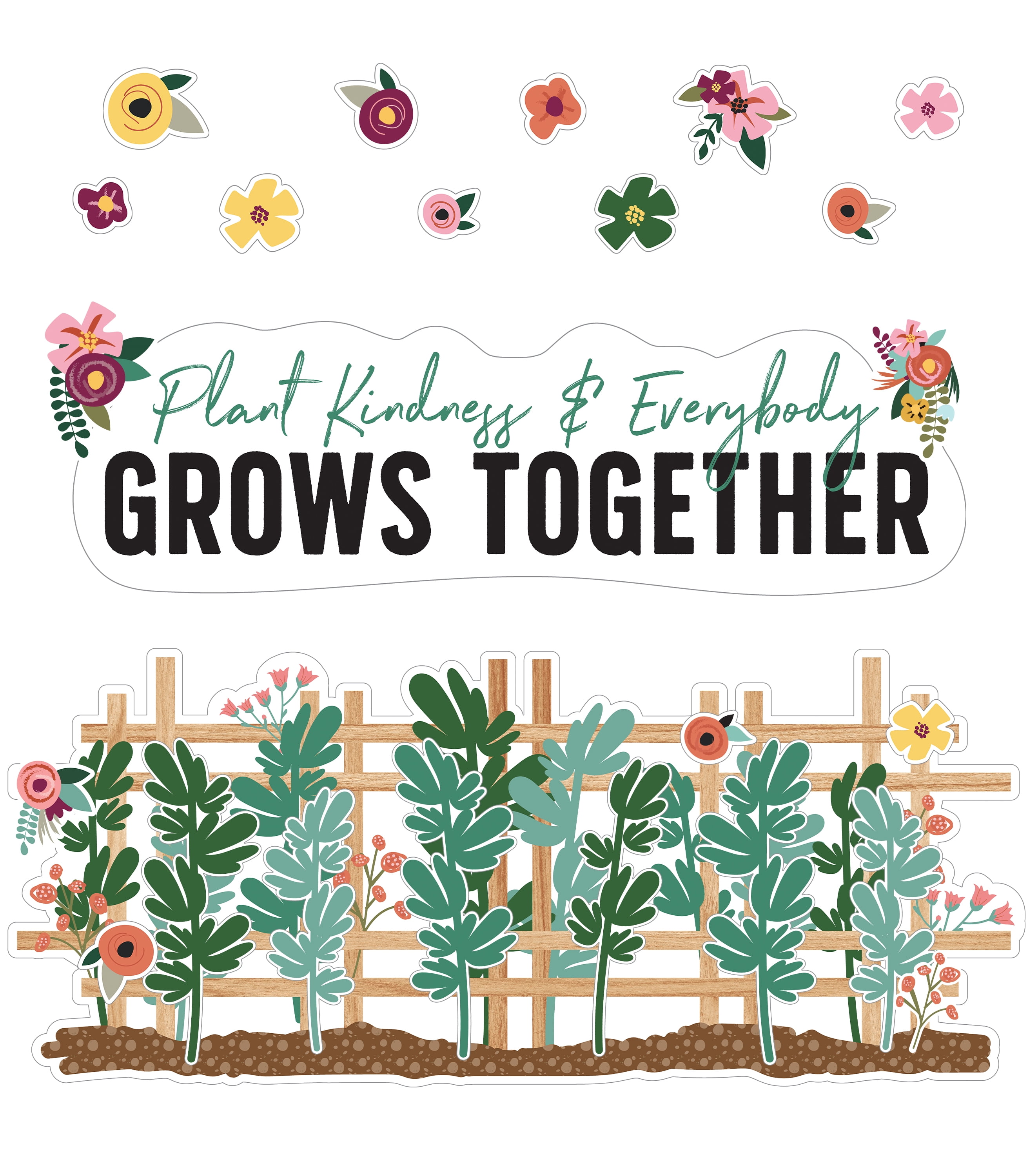 Carson Dellosa Plant Kindness & Everybody Grows Together Bulletin Board ...