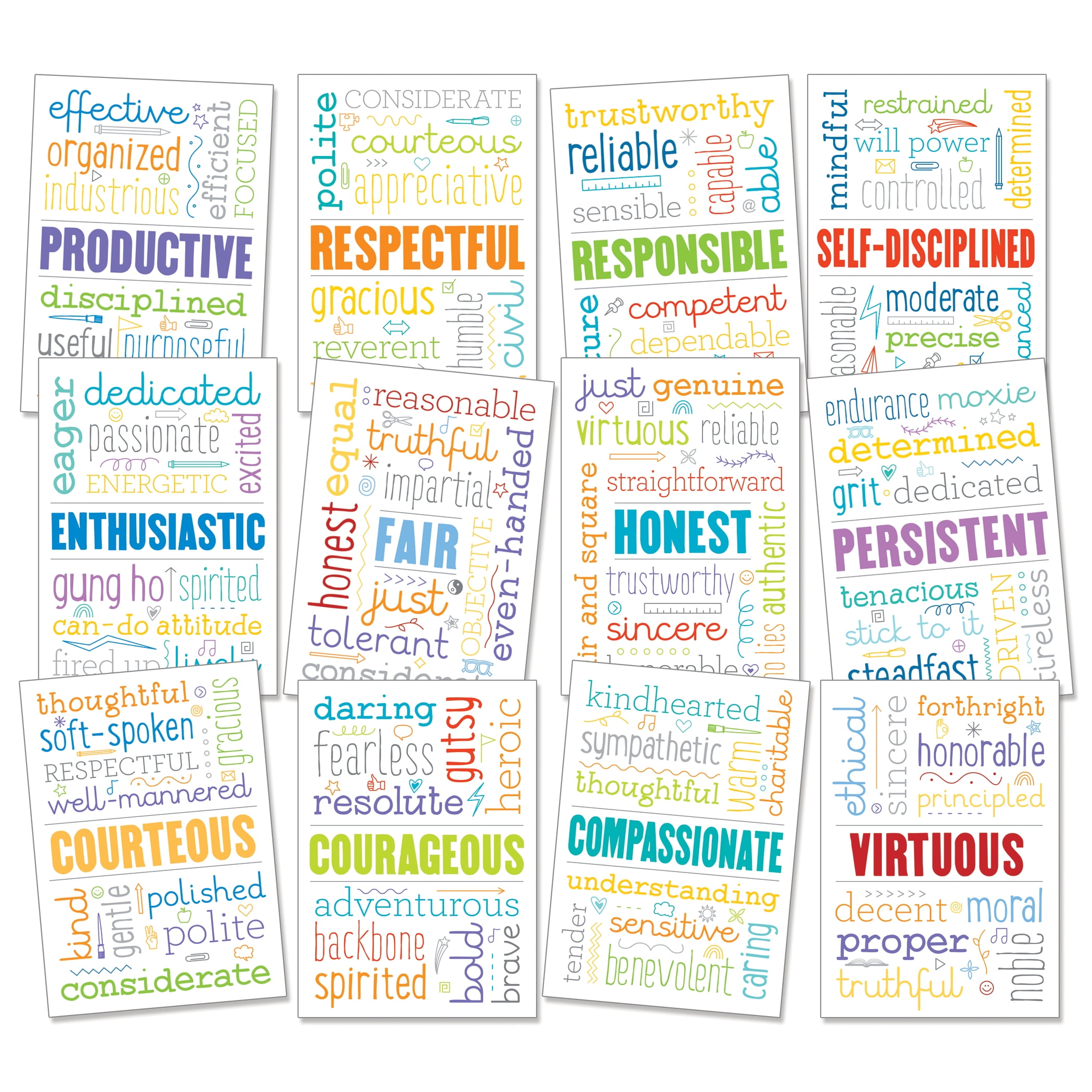 Carson Dellosa Positive Behavior Poster Set (12 pieces) - Walmart.com