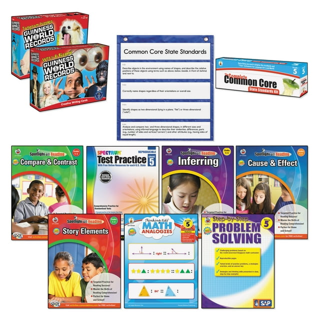 Carson-Dellosa Publishing Common Core Kit, Math/Language, Grade 5 ...