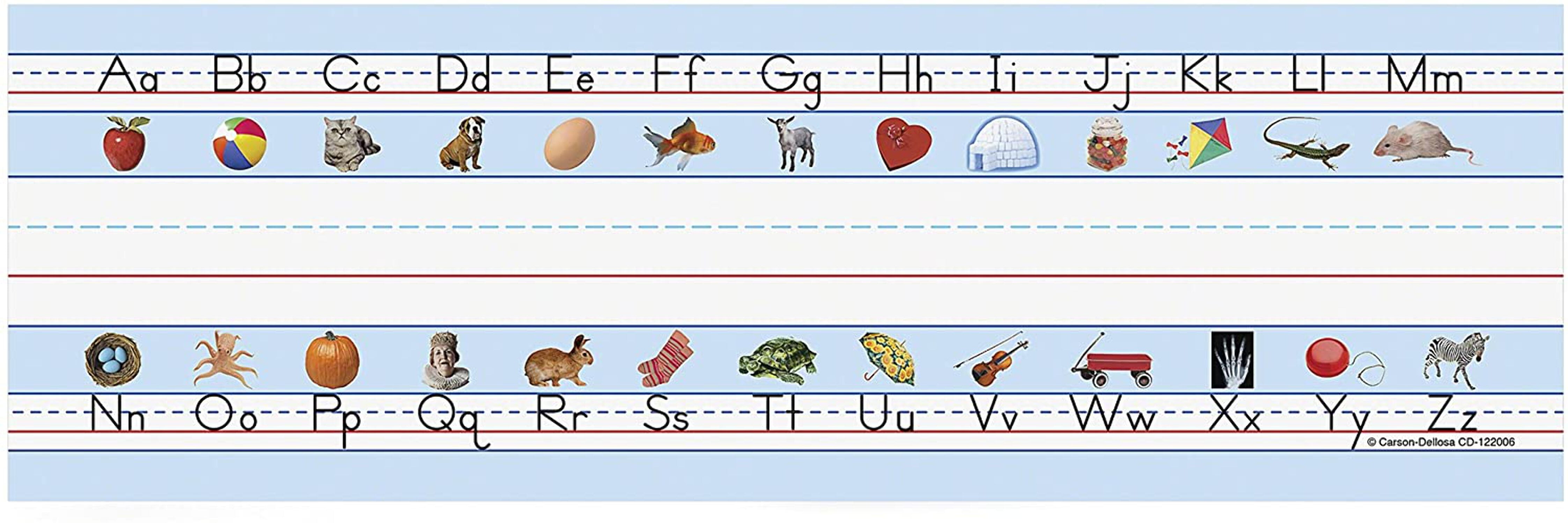 Carson-Dellosa Publishing Desk Nameplates Alphabet 9 1/2" x 3" 36/Set ...