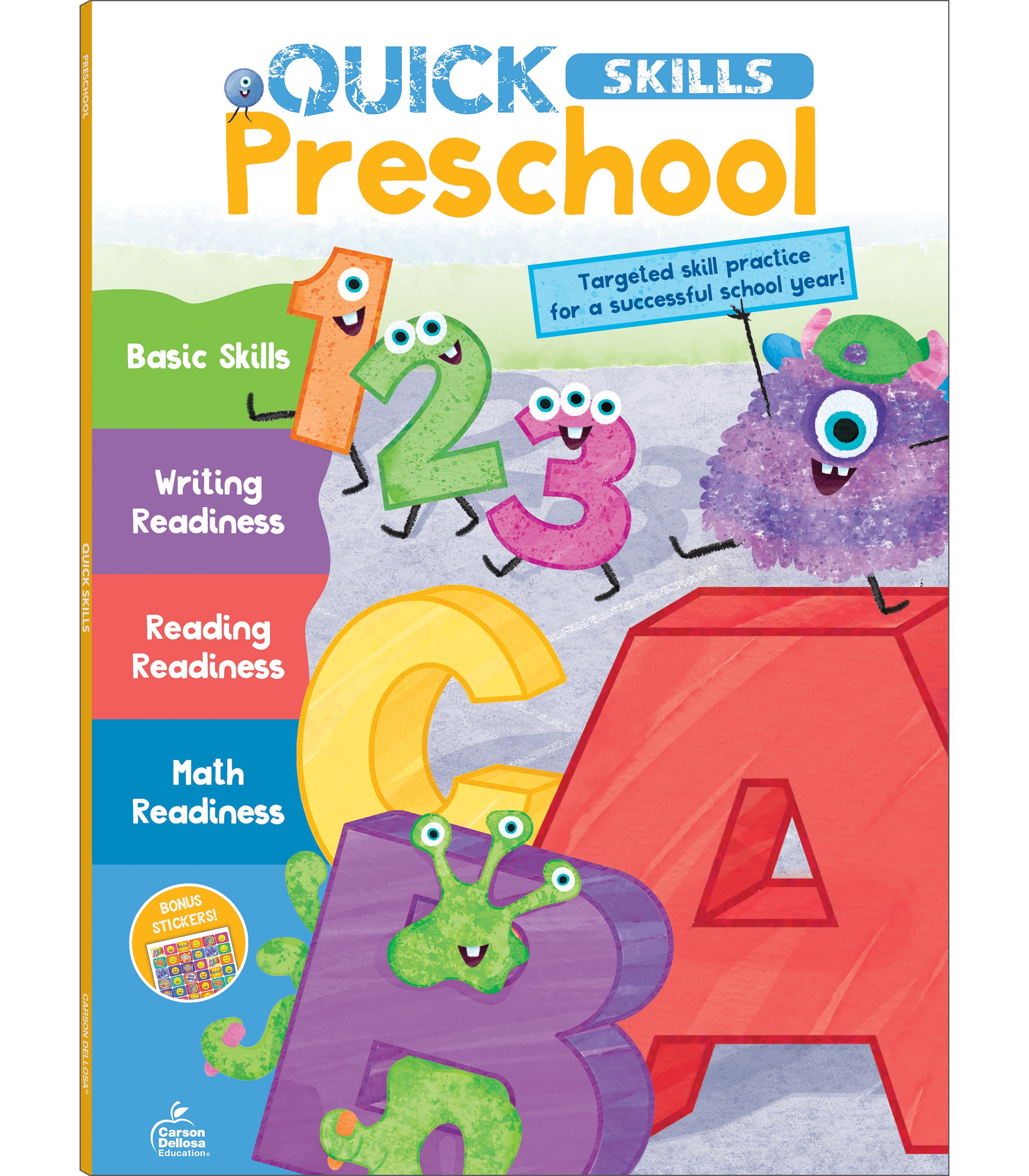 Carson Dellosa Quick Skills: Preschool Workbook Grade PK-l (80 pages, 1 ...