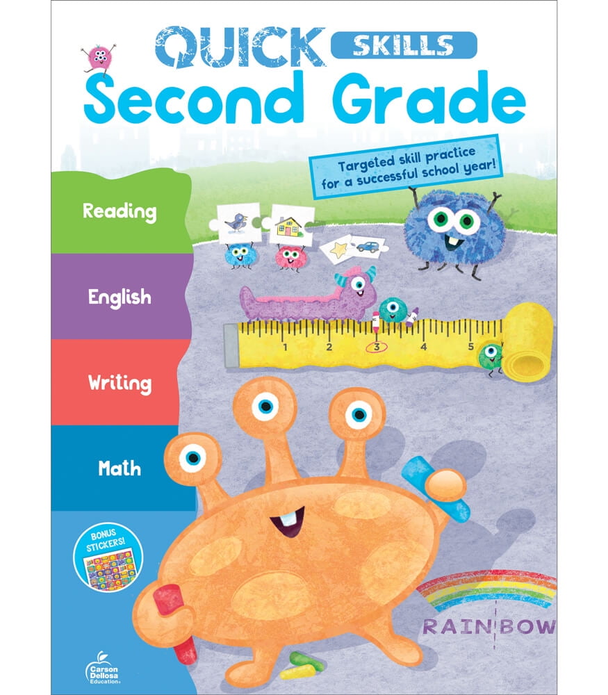 Carson Dellosa Quick Skills: Second Grade Workbook Grade 2 (80 pages, 1 ...
